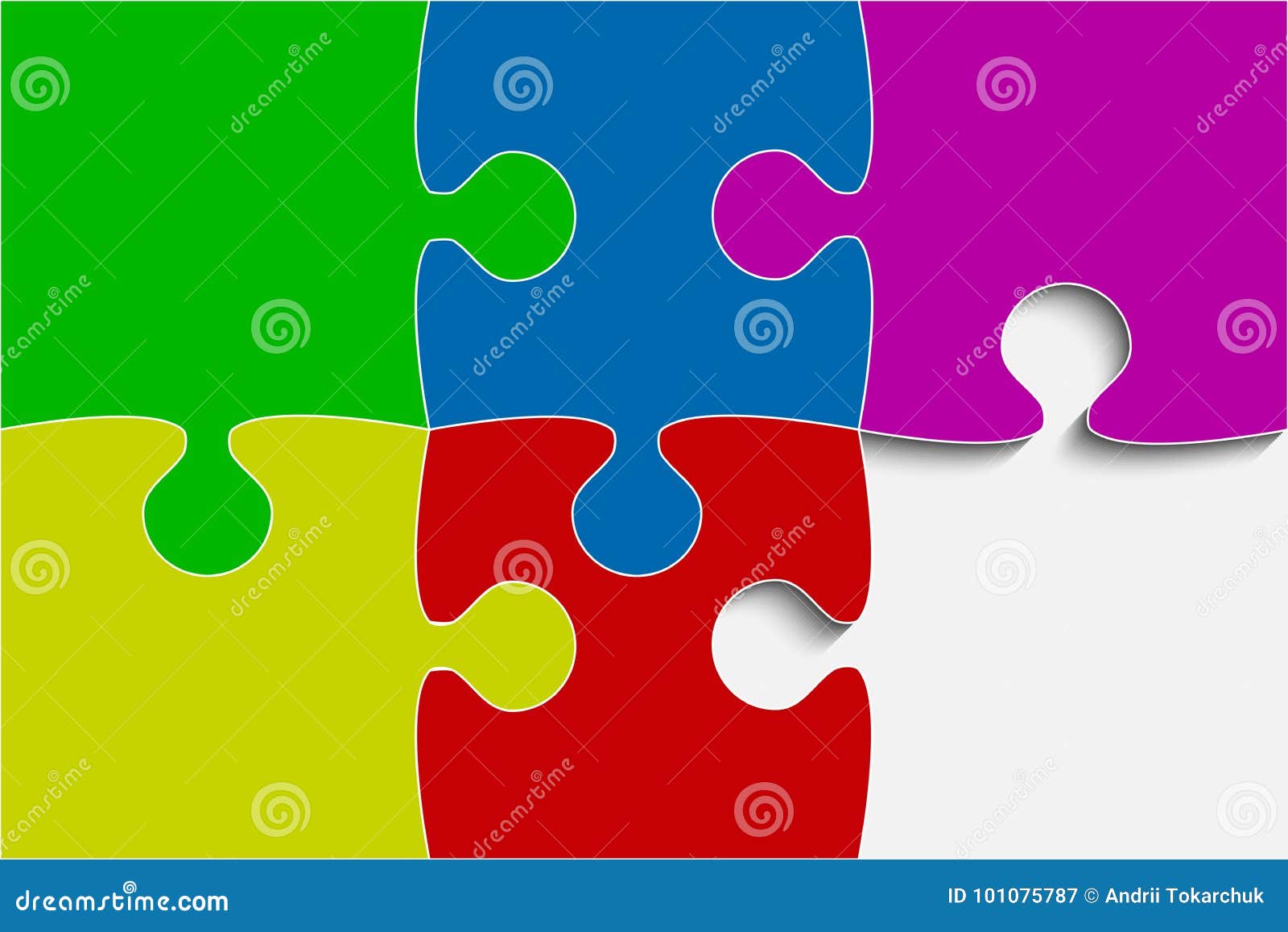 Vector Multu Color Piece Puzzle Jigsaw. Stock Vector - Illustration of ...