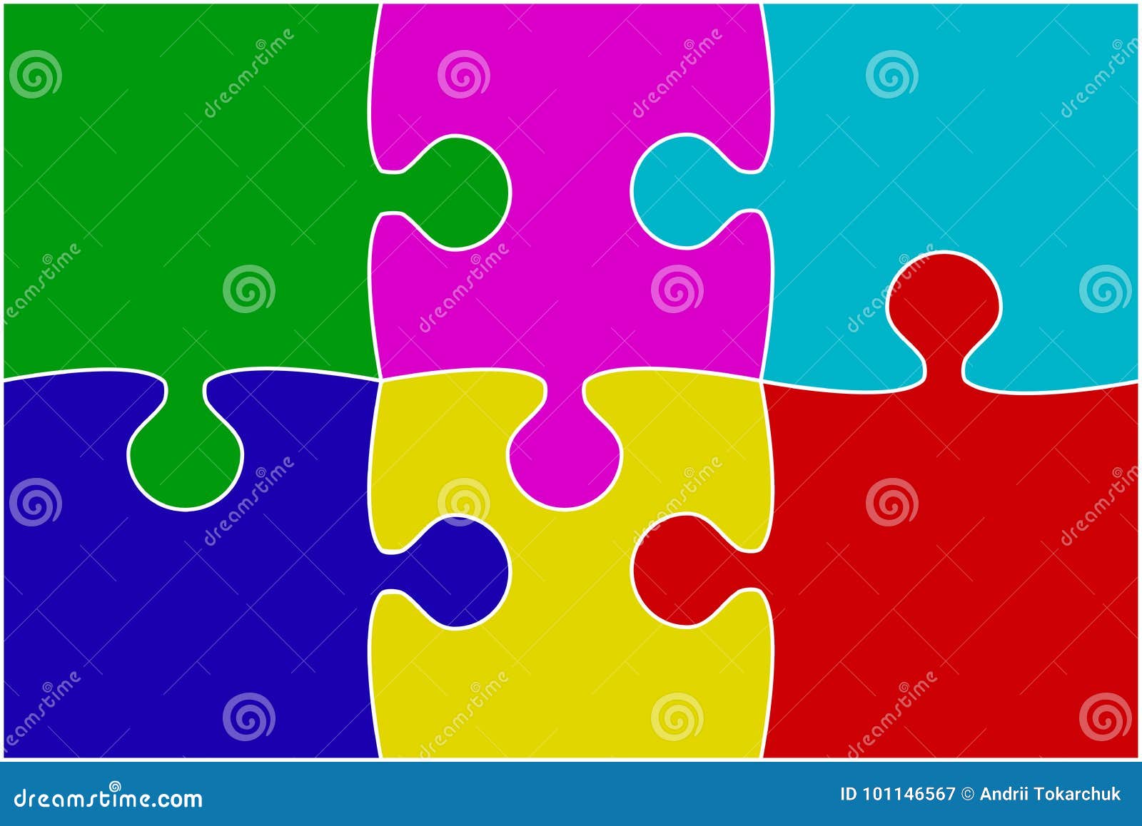 Vector Multu Color Piece Puzzle Jigsaw. Stock Vector - Illustration of ...