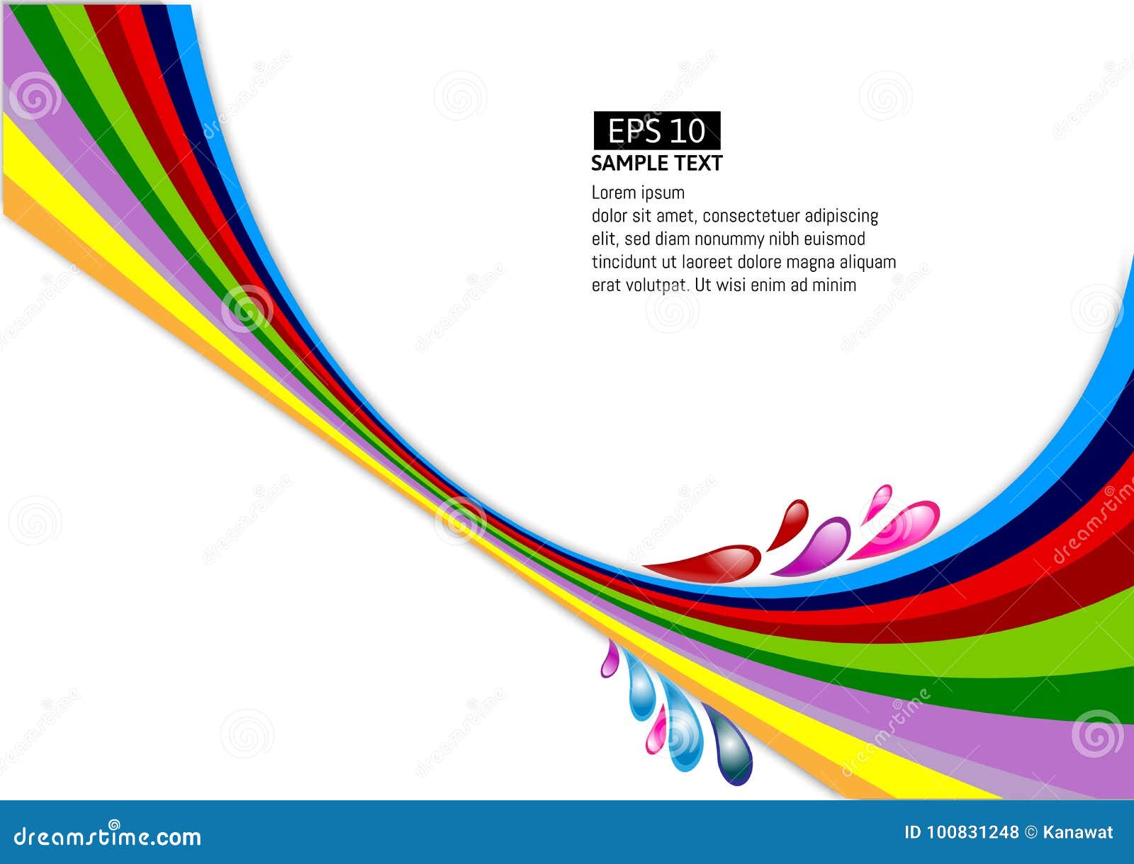 Vector Multi-colour Line Wave on White Background Stock Vector ...