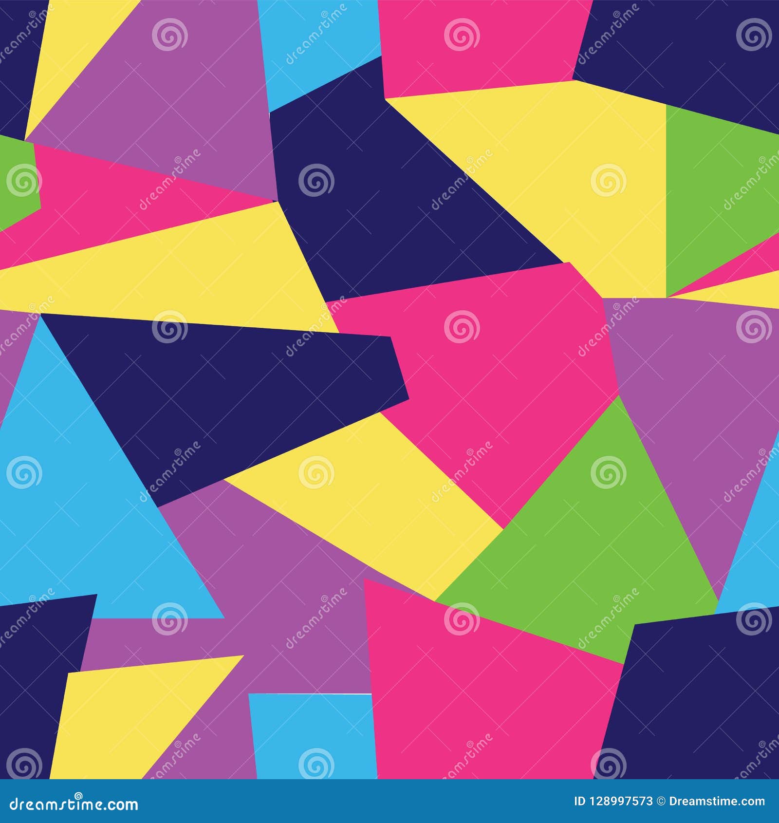 Vector Multi Coloured Seamless Pattern Background of Free Formgeomteric ...