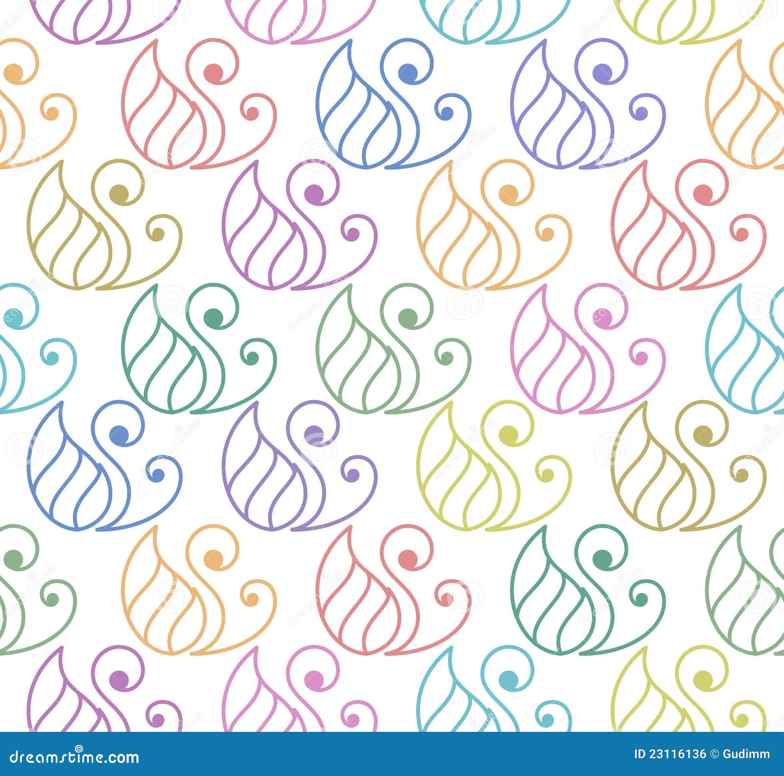 Vector Multicolor Fancy Seamless Pattern Stock Vector - Illustration of ...