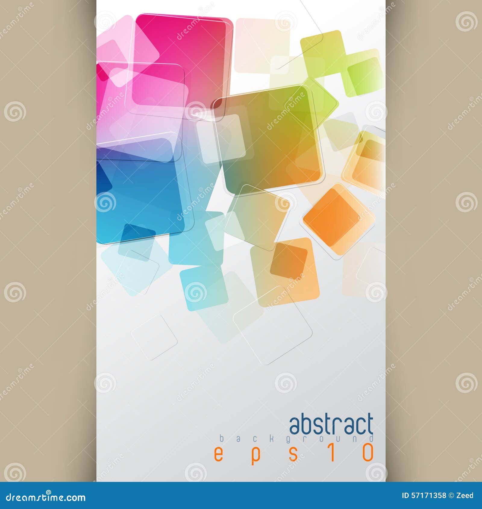 Vector Multicolor Overlapping Squares Concept Background Stock Vector ...