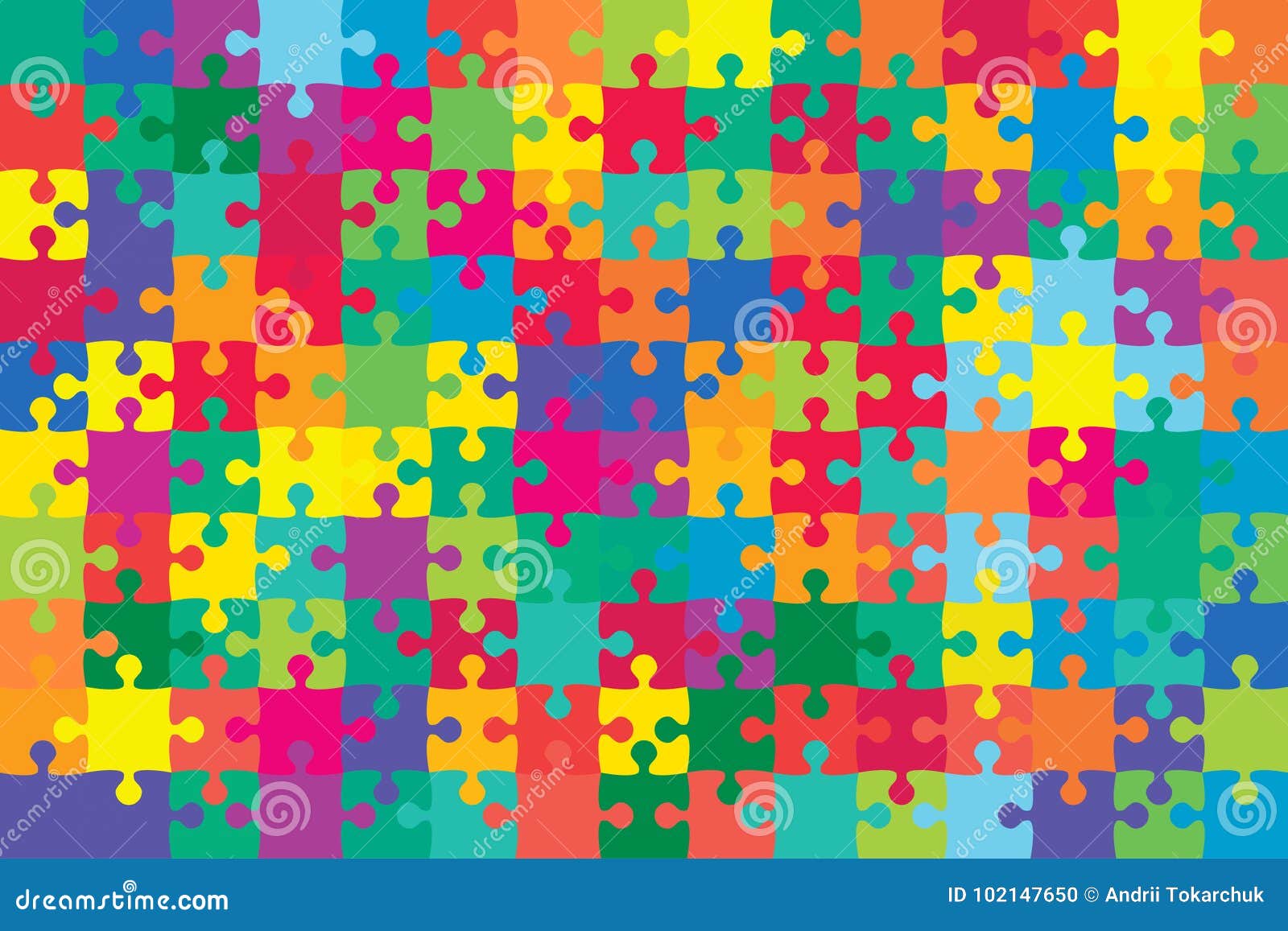 Vector Multicolor 150 Puzzles Pieces Jigsaw Stock Vector - Illustration ...
