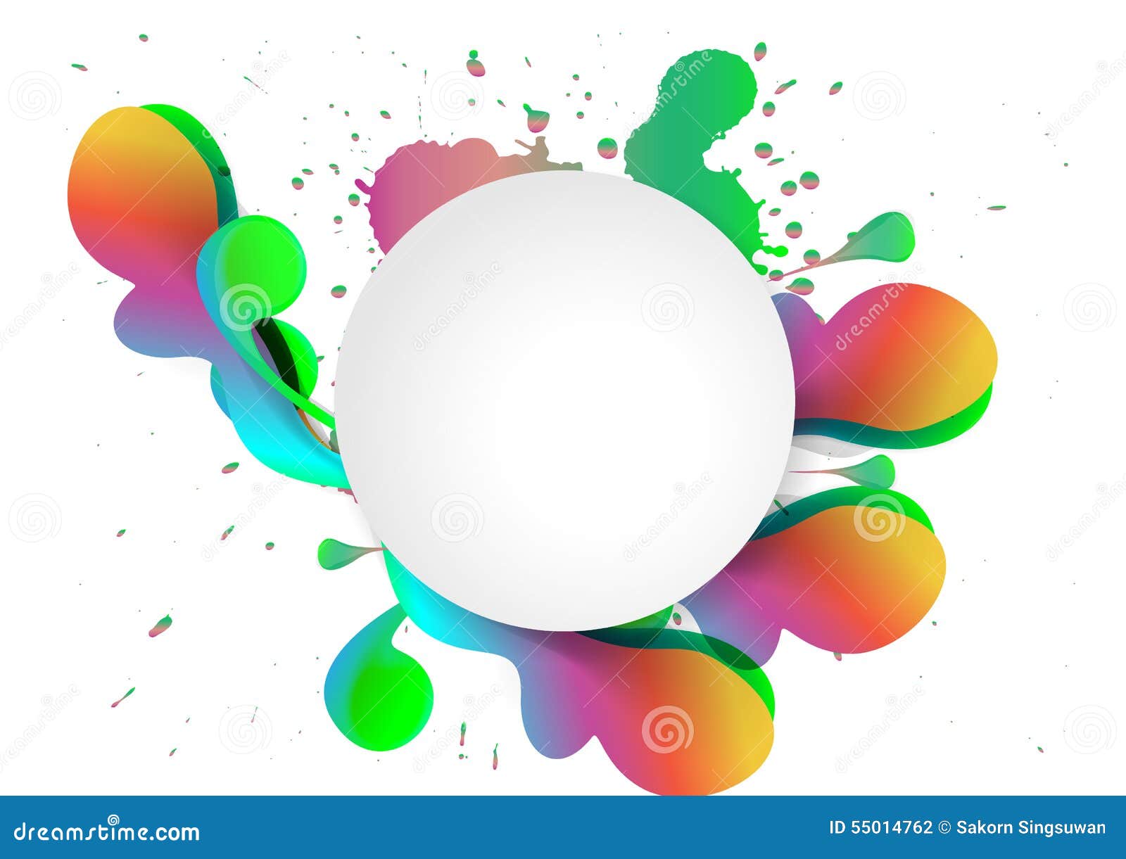 Vector Multicolor Splat and a Frame Background Stock Vector ...