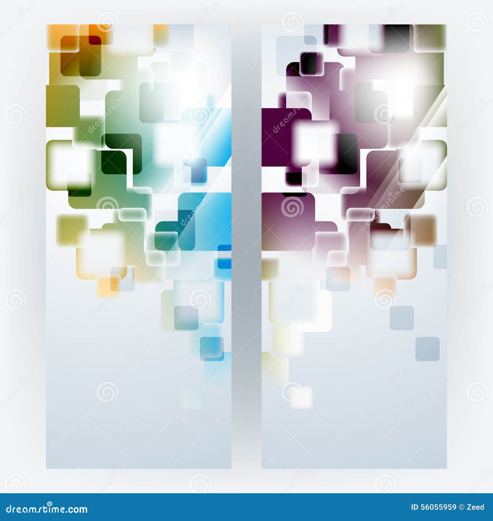 Square Elements With Infographics And Options Vector Illustration ...