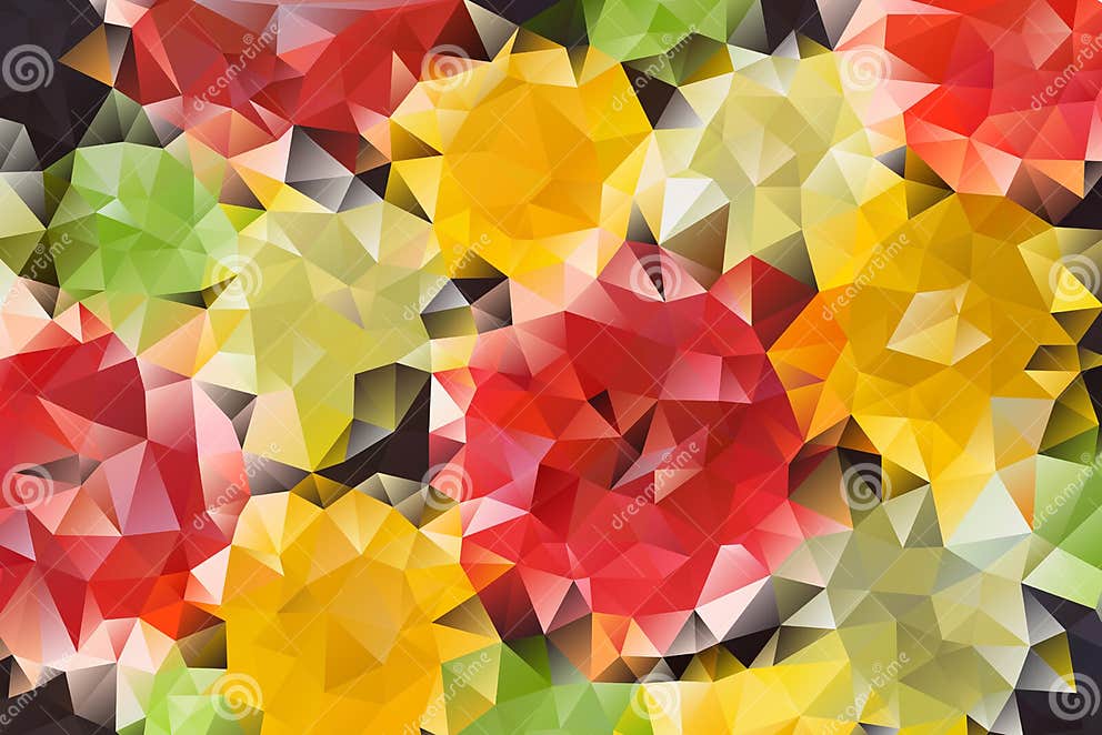 Vector Multicolored Abstract Background of Effect Geometric Triangles Stock Photo - Image of ...