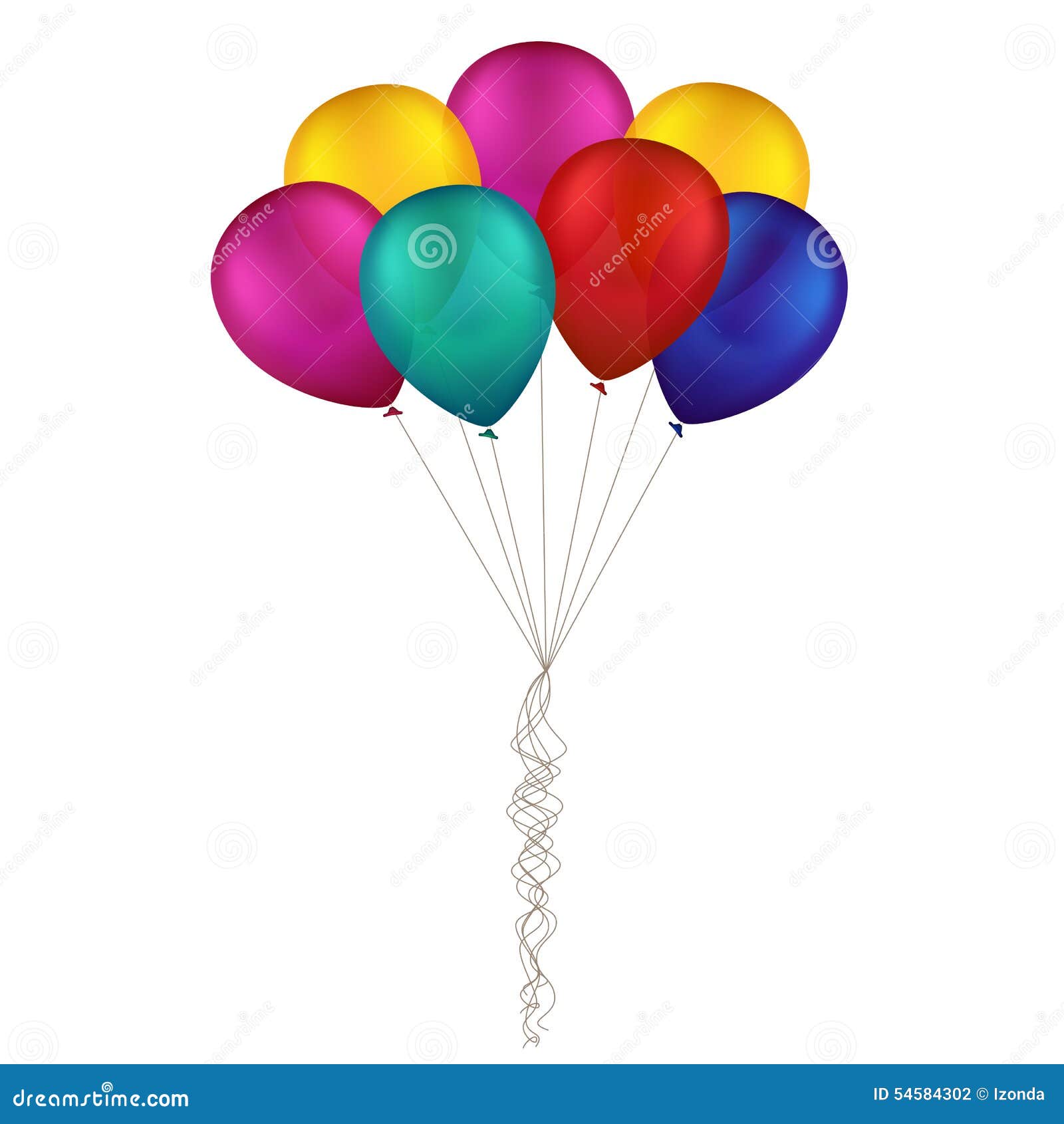 Vector Multicolored Colorful Balloons Stock Vector - Illustration of ...