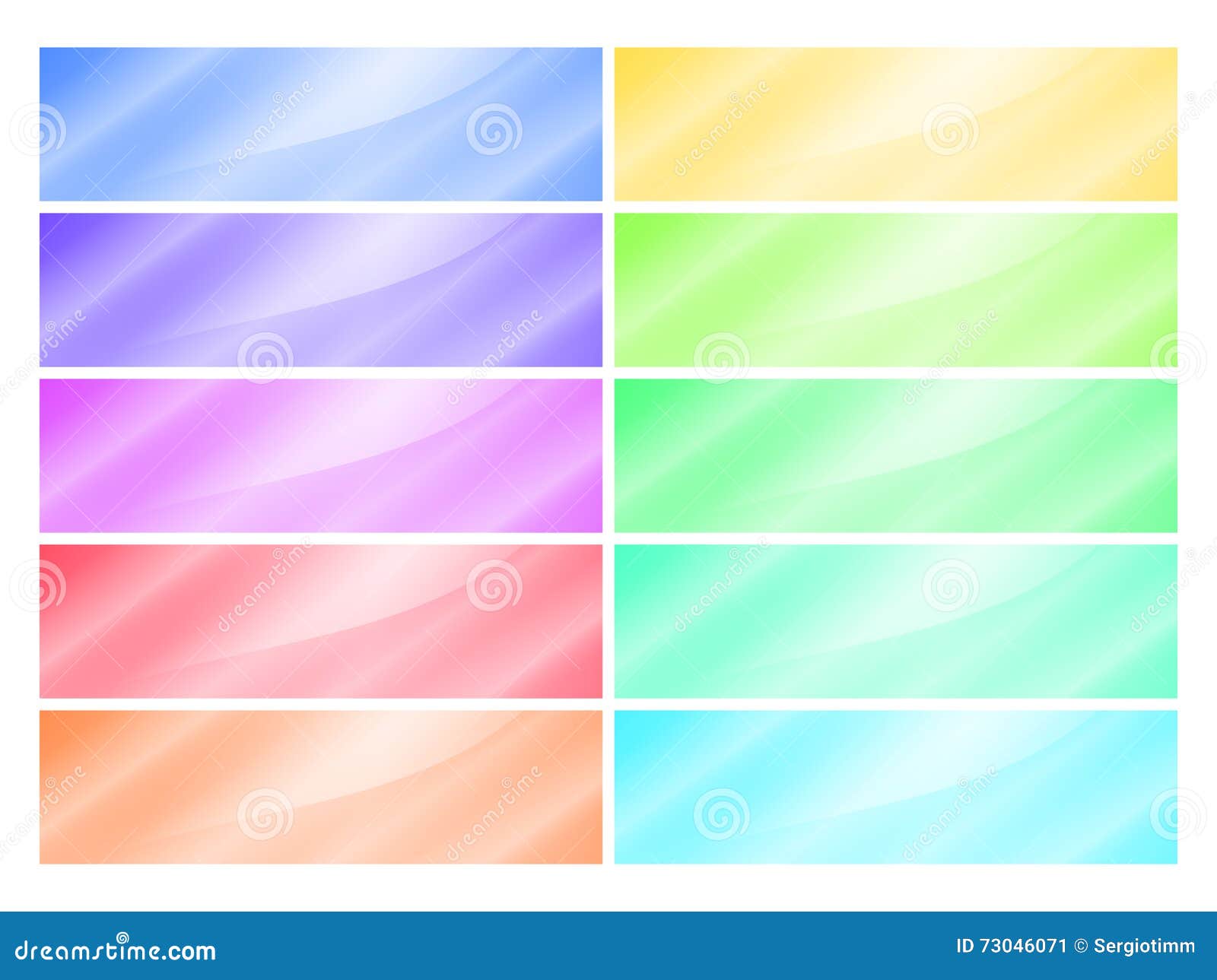 Vector Multicolored Glossy Rectangular Banner Stock Vector ...