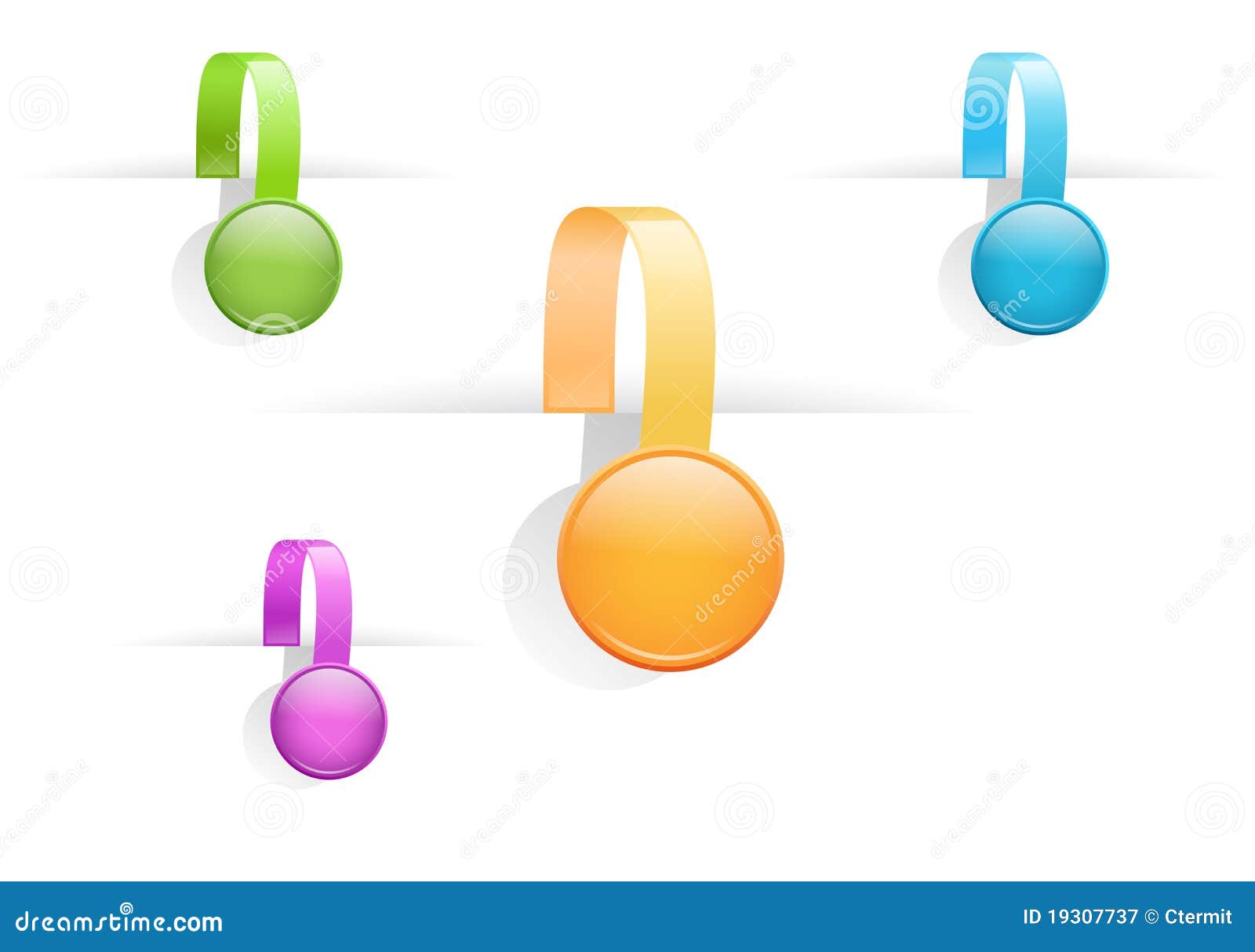 Vector Multicolored Glossy Tag Labels Stock Vector - Illustration of ...