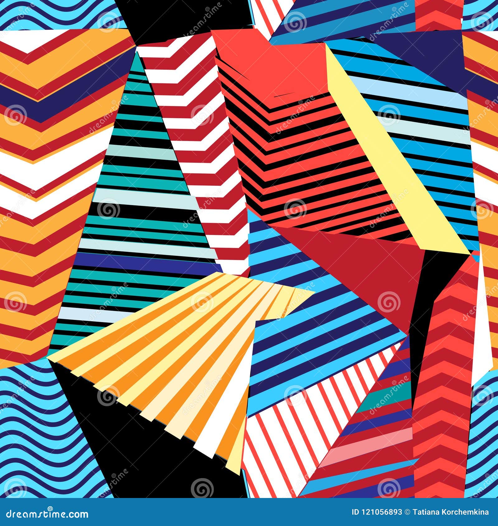 Vector Multicolored Geometric Pattern Stock Vector - Illustration of ... Vector Multicolored Geometric Pattern Stock Vector - Illustration of ...
