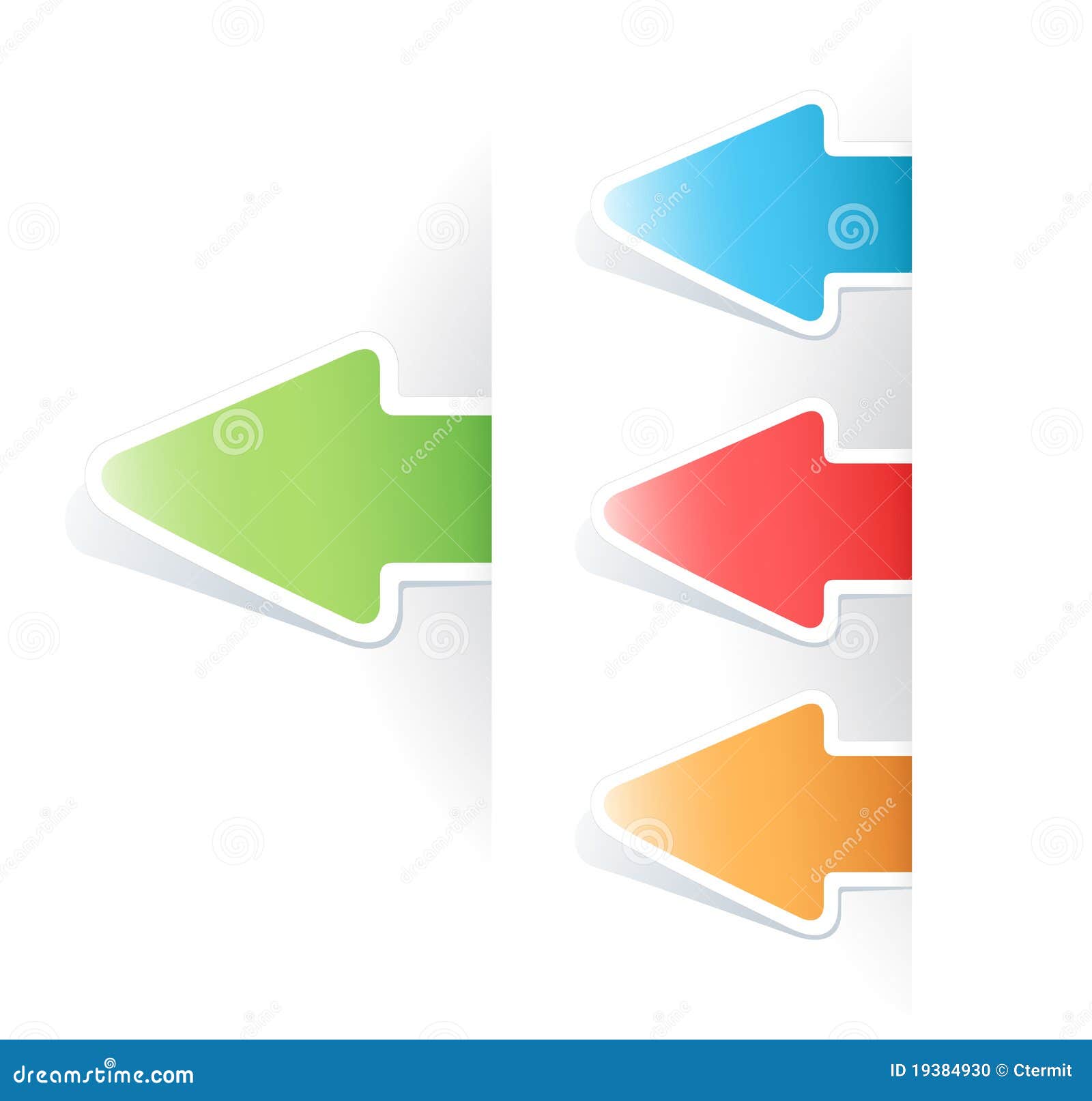 Vector Multicolored Tag Arrow Label Stock Vector - Illustration of ...