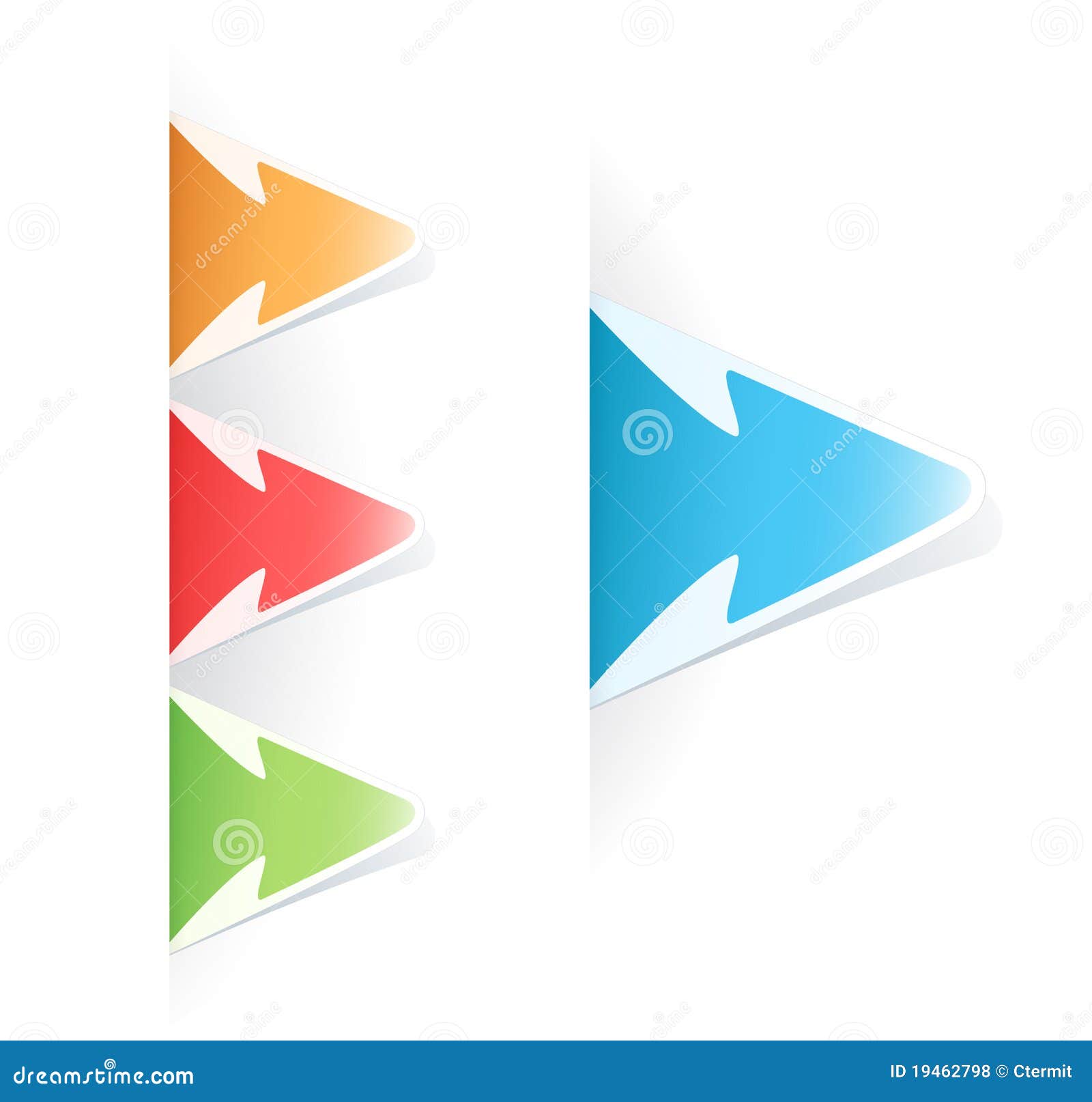 Vector Multicolored Tag Arrow Label Stock Vector - Illustration of ...