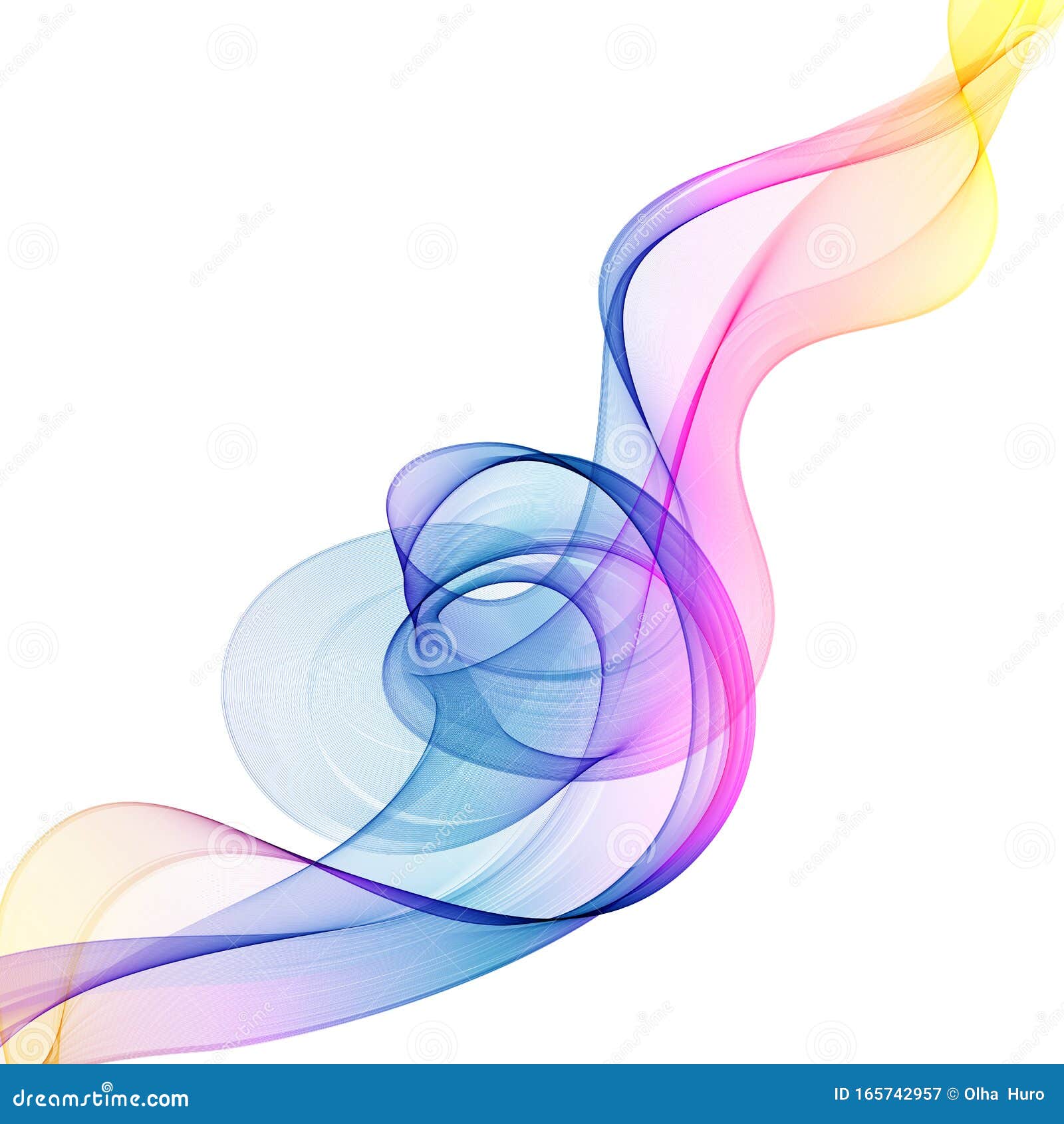 Vector Multicolored Vortex Wave. Colorful Abstract Background Stock ...