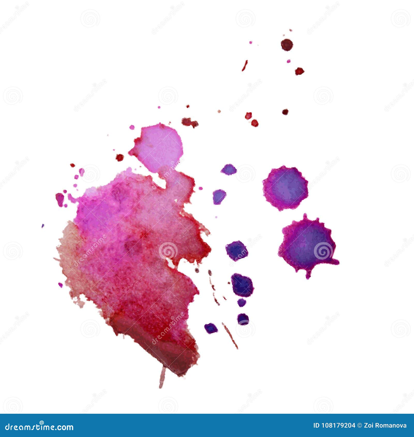 Vector Multicolored Watercolor Splash Texture Blots Background Isolated ... Vector Multicolored Watercolor Splash Texture Blots Background Isolated ...