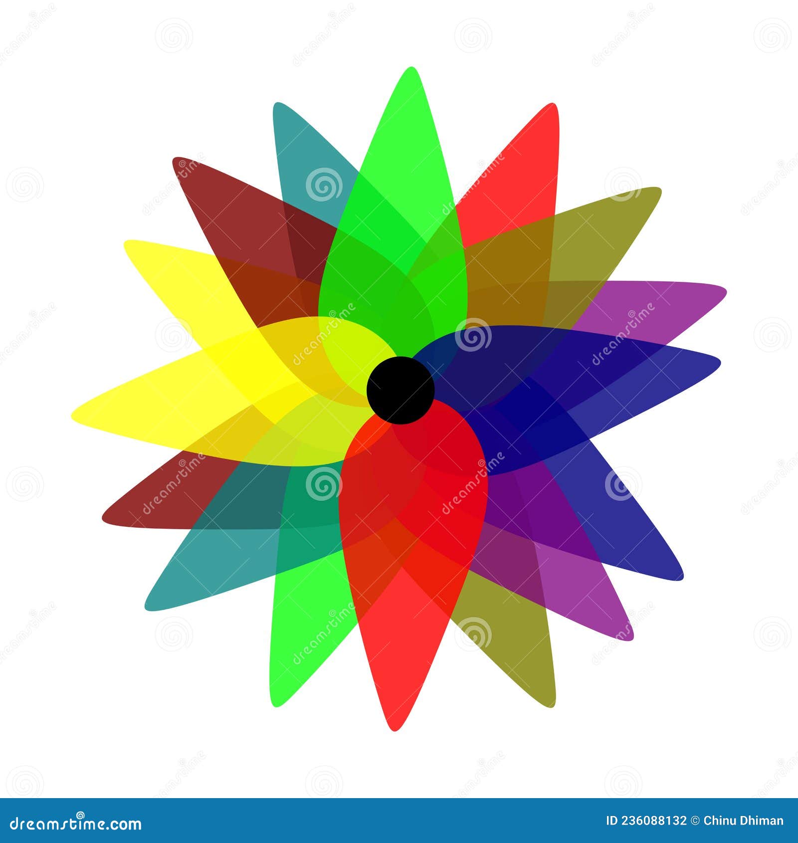 Vector Multicolour Design Flower Shape Stock Illustration ...