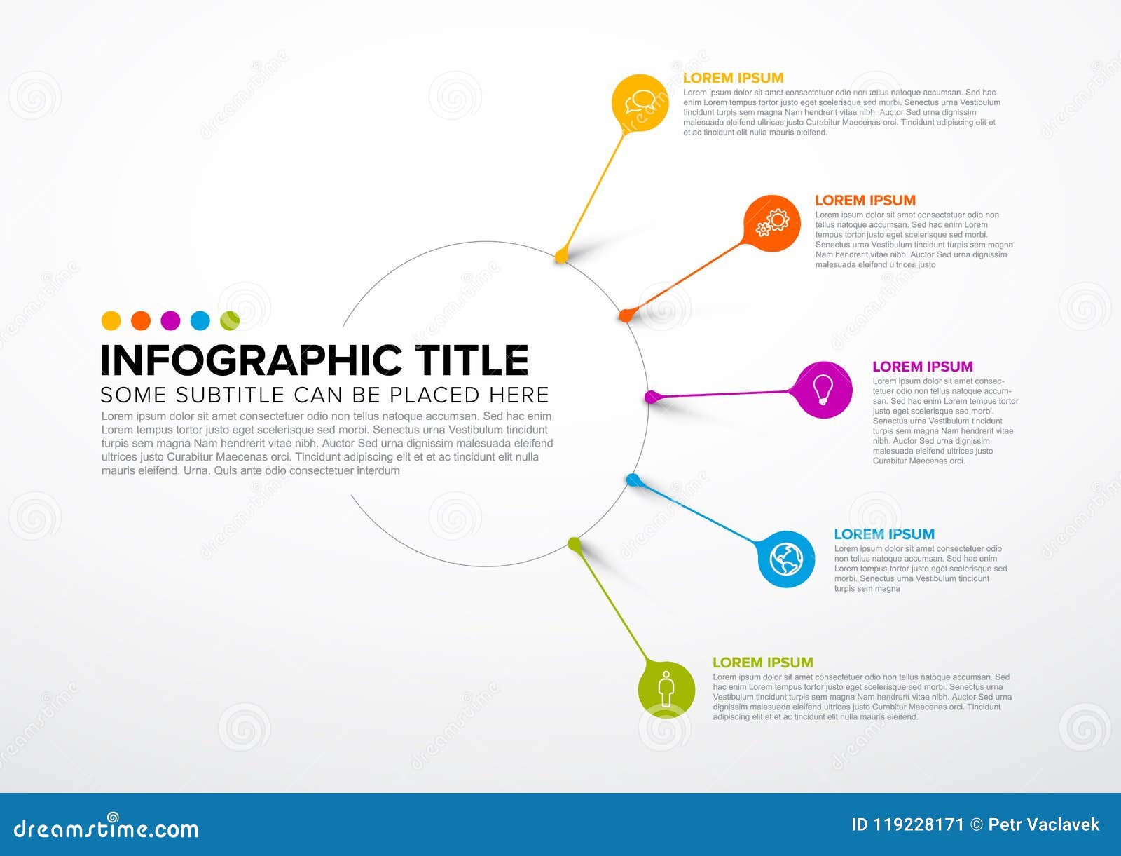 Vector Multifunctioneel Infographic-malplaatje Vector Illustratie ...