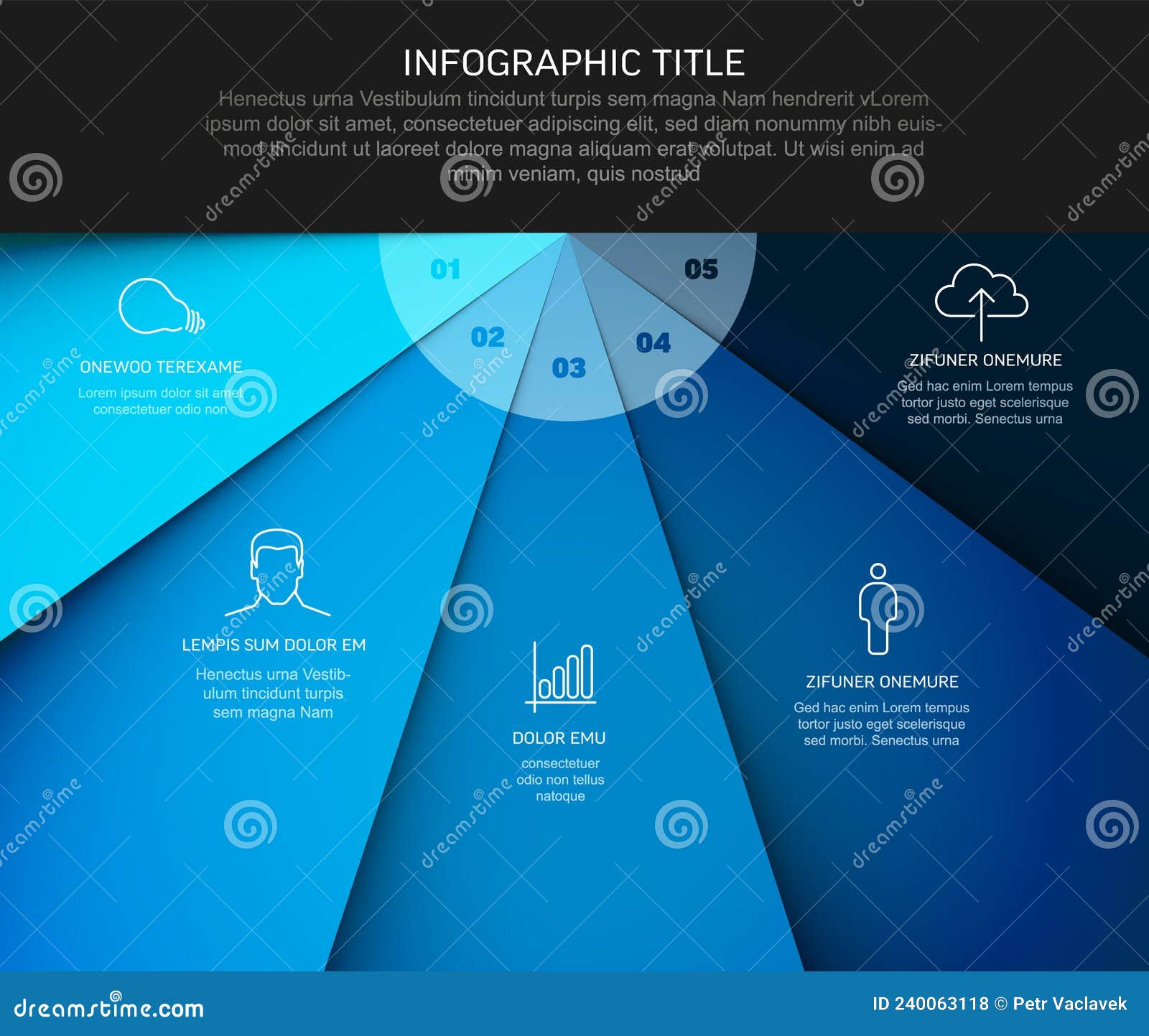 Vector Multipurpose Infographic Five Elements Template Stock Vector ...
