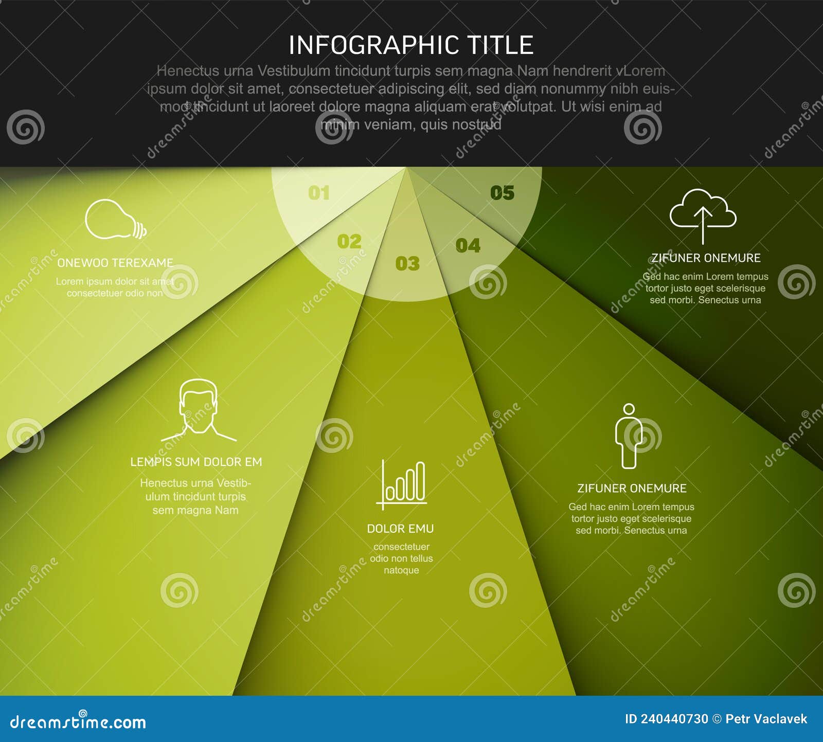 Vector Multipurpose Infographic Five Elements Template Stock Vector ...