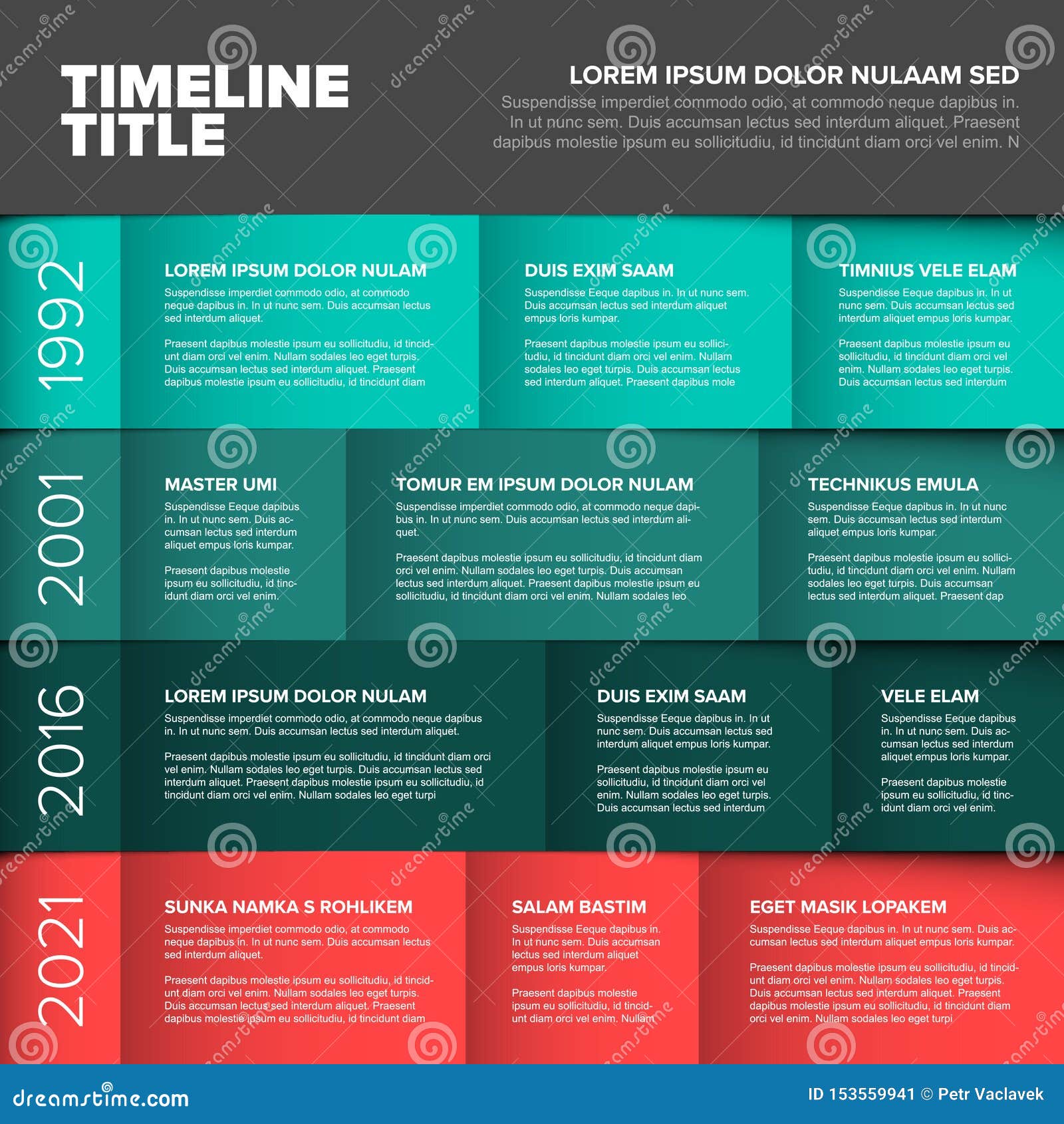Vector Multipurpose Infographic Timeline Table Template Stock Vector ...