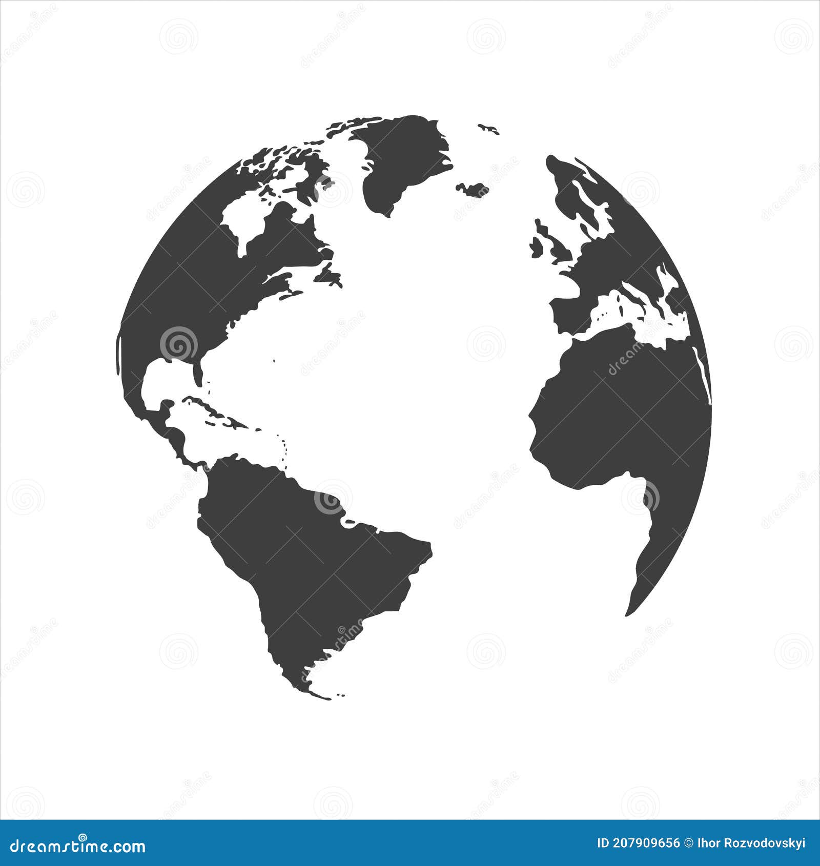 Vector Mundo Globo Icono En Aislamiento Blanco Stock de ilustración ...