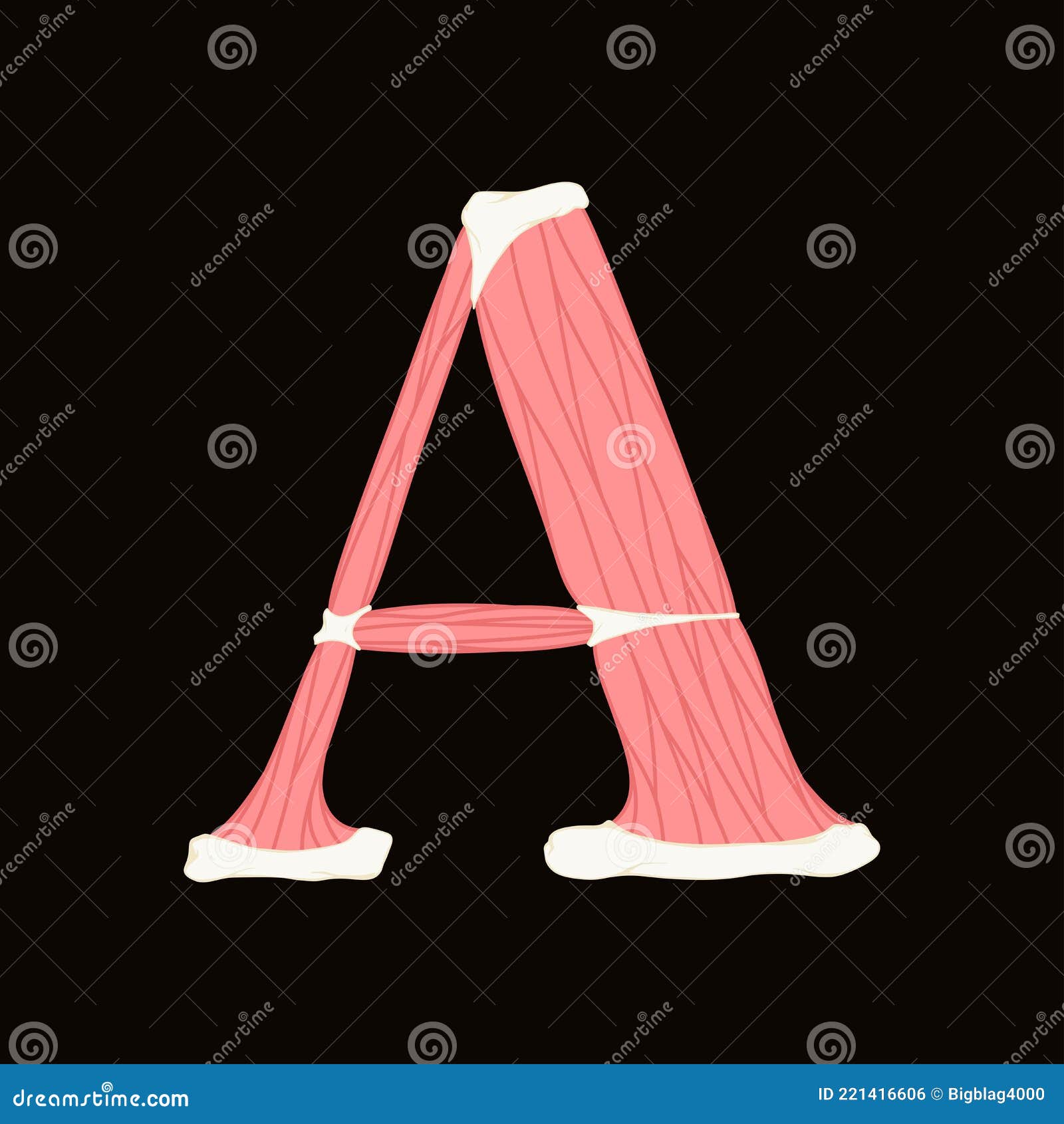 Vector Muscle Letter.Art Font. Stock Vector - Illustration of number ...