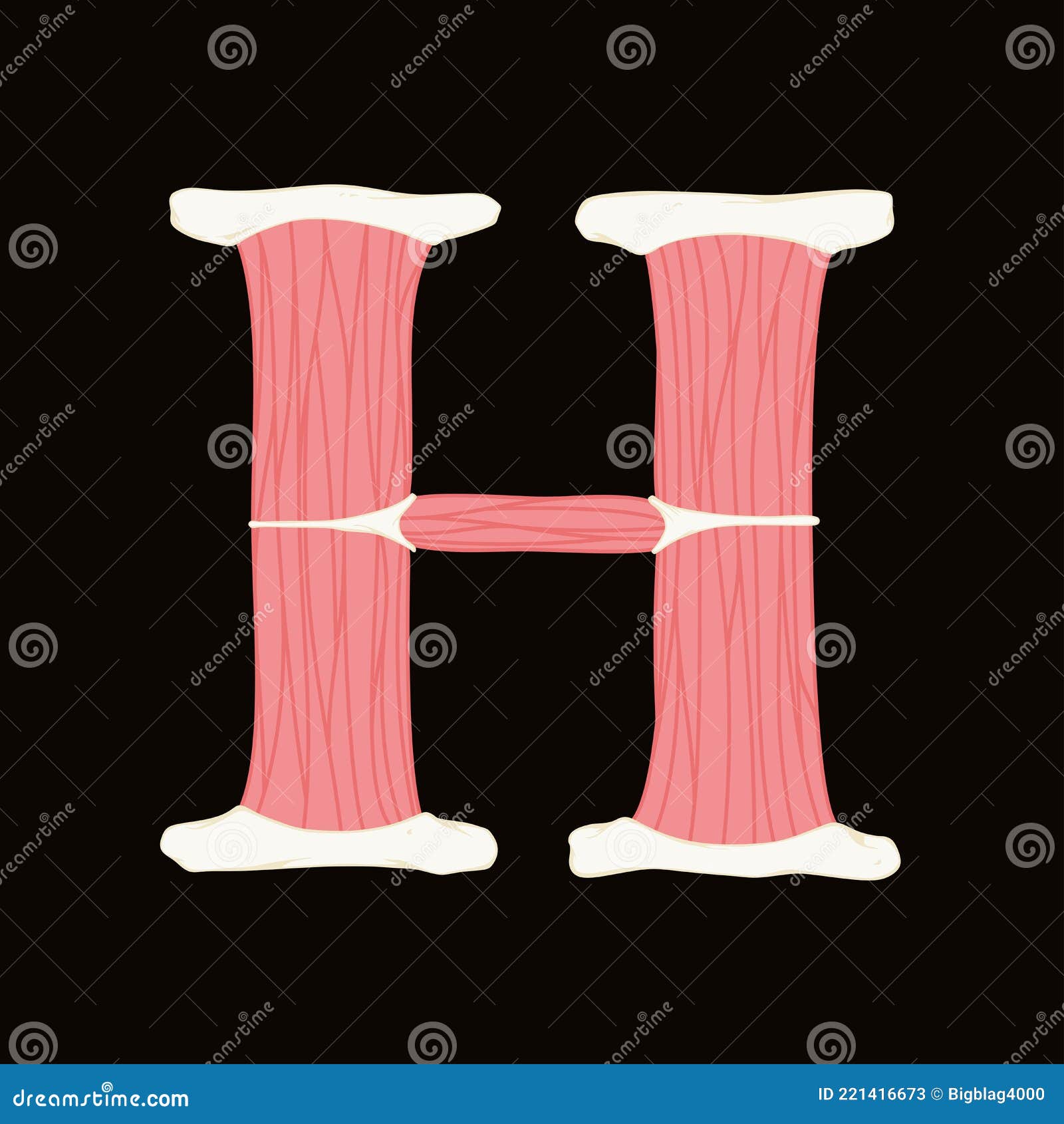 Vector Muscle Letter.Art Font. Stock Vector - Illustration of number ...
