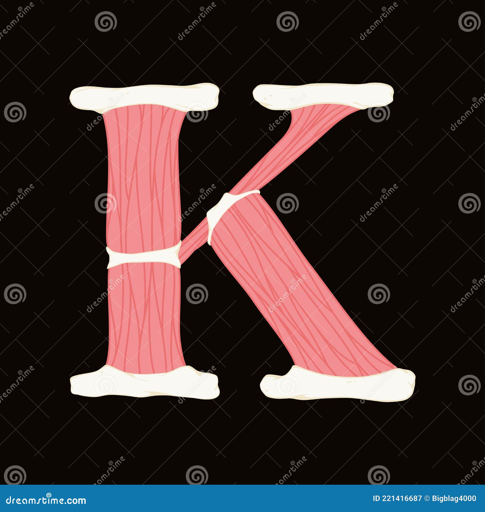 Vector Muscle Letter.Art Font. Stock Vector - Illustration of vector ...