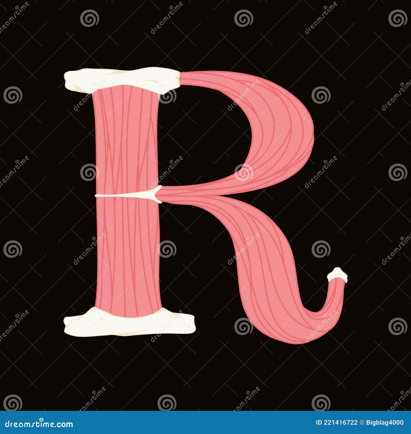 Vector Muscle Letter.Art Font. Stock Vector - Illustration of letterart ...