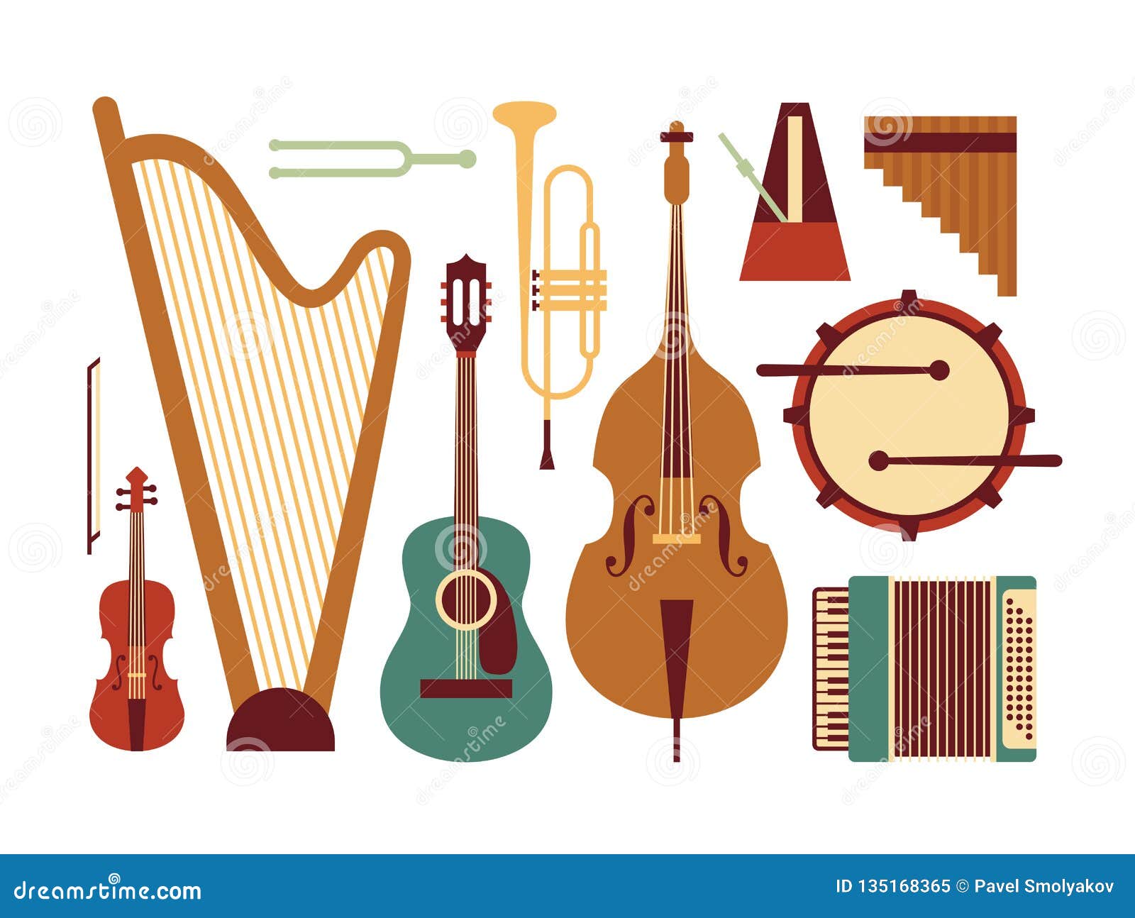 Vector music background stock vector. Illustration of contrabass ...