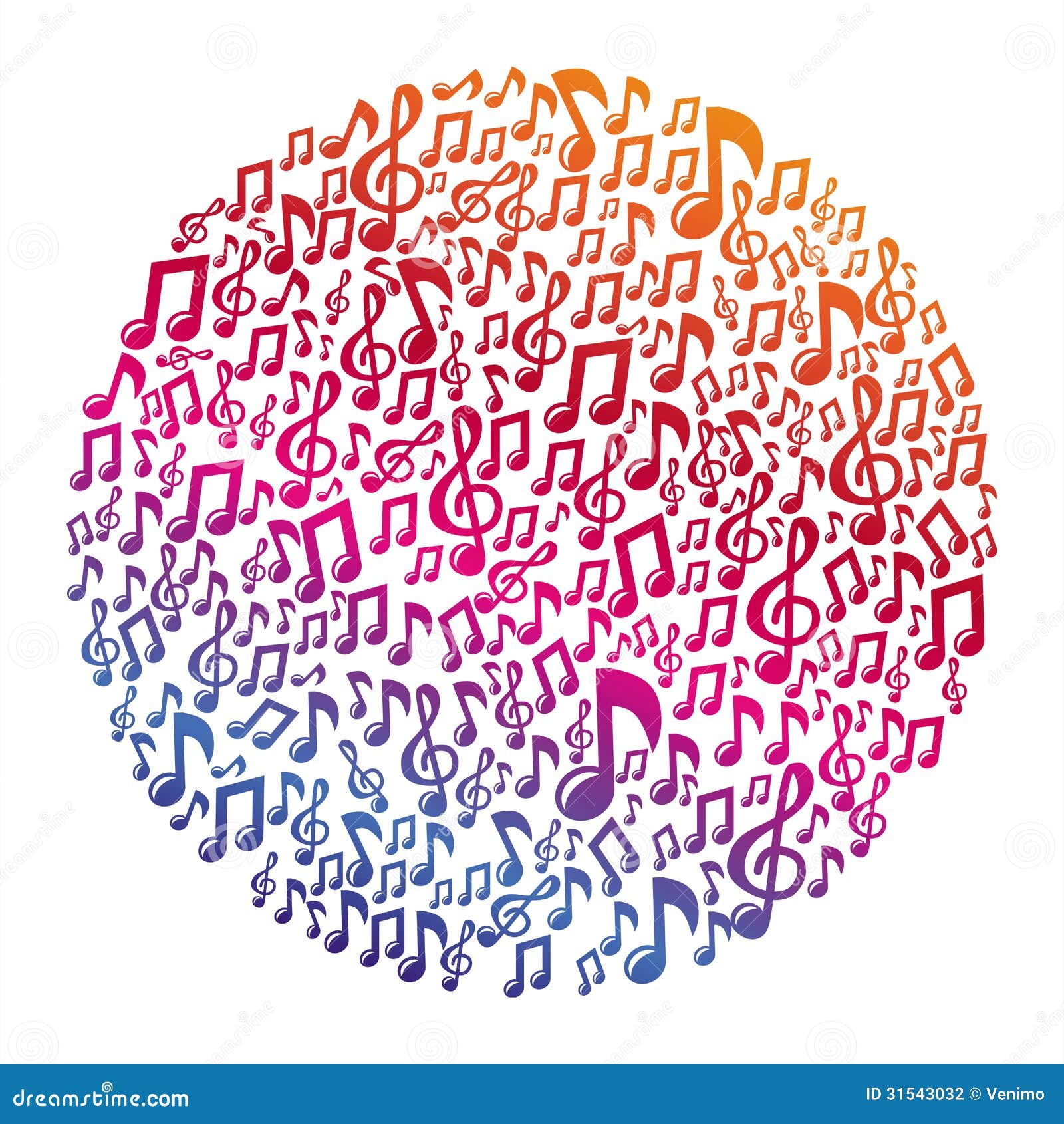 Vector Music Concept - Musical Notes Stock Vector - Illustration of ...