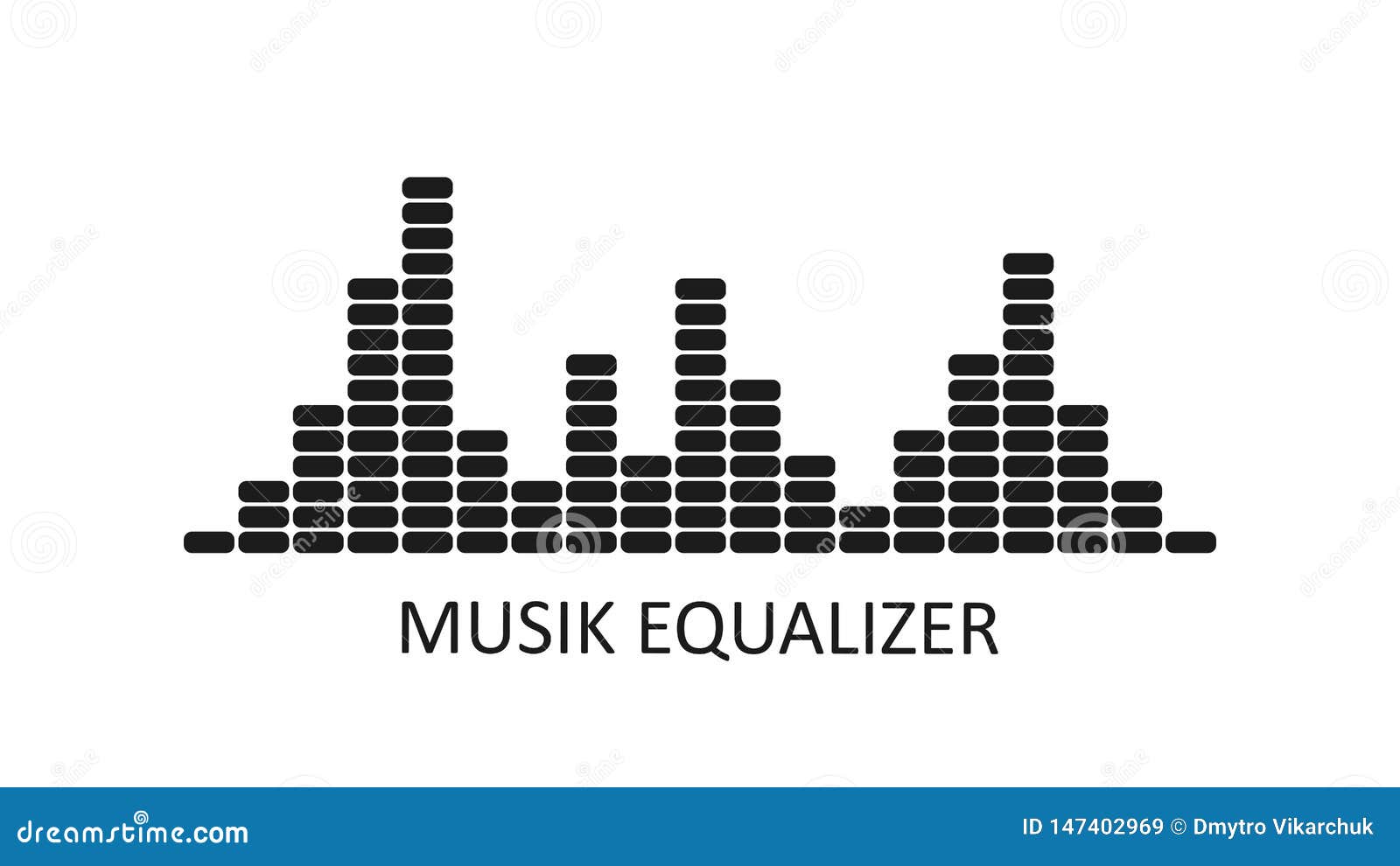 Vector Music Equalizer Icon. Audio Waves Background. Sound Waves. Audio ...