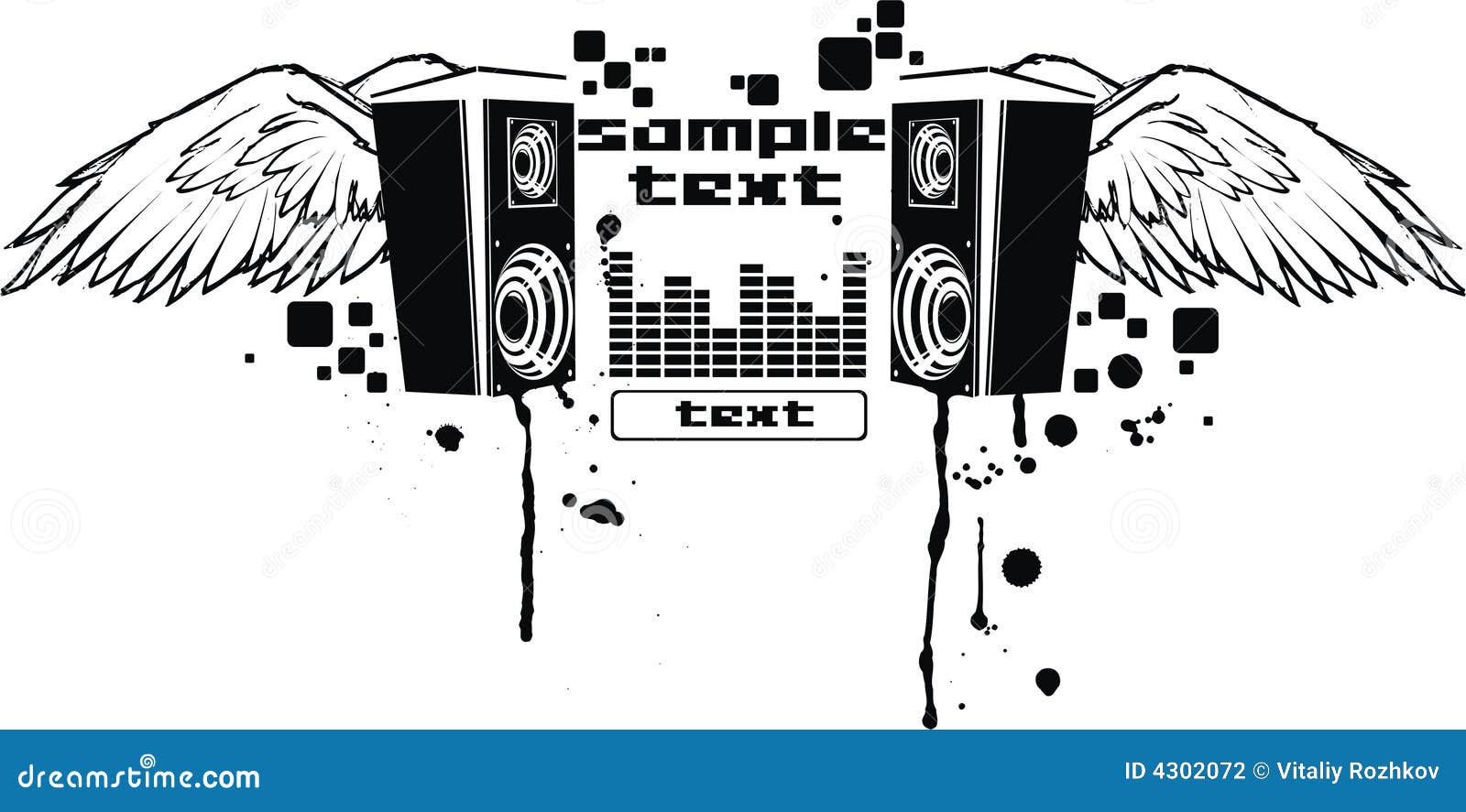 Vector music fly stock vector. Illustration of banner - 4302072