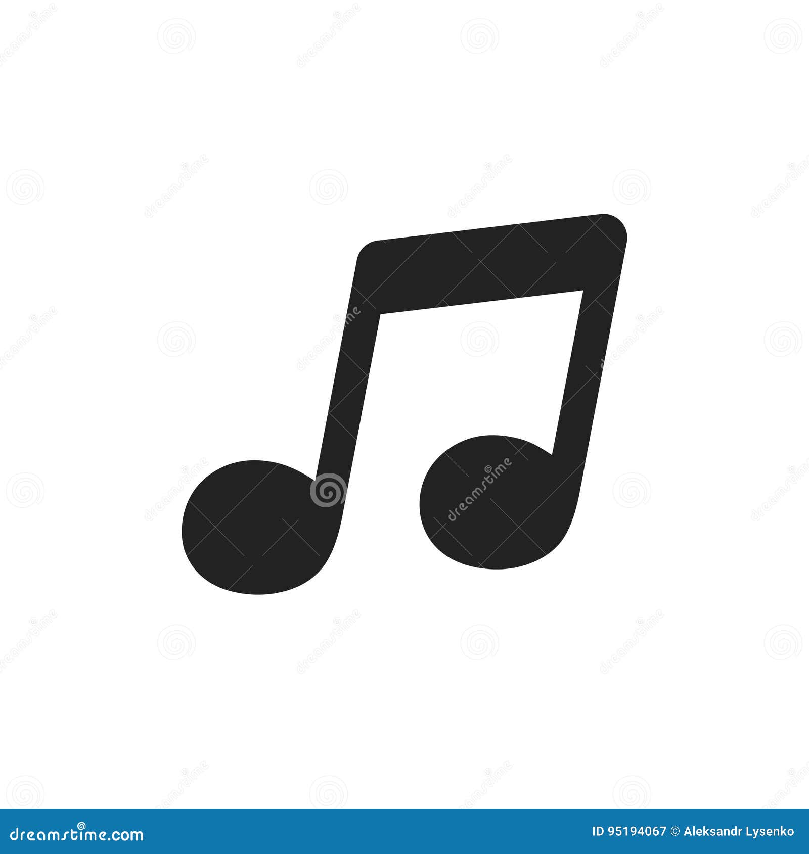Vector Music Icon. Sound Note Illustration Stock Vector - Illustration ...