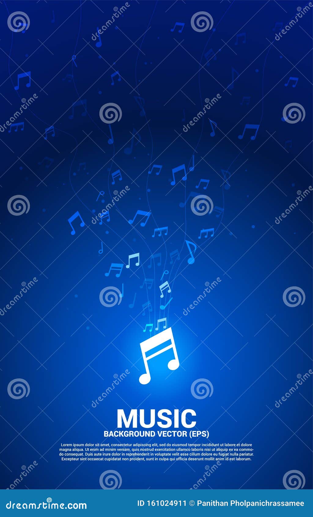 Vector Music Melody Note Dancing Flow . Stock Illustration ...
