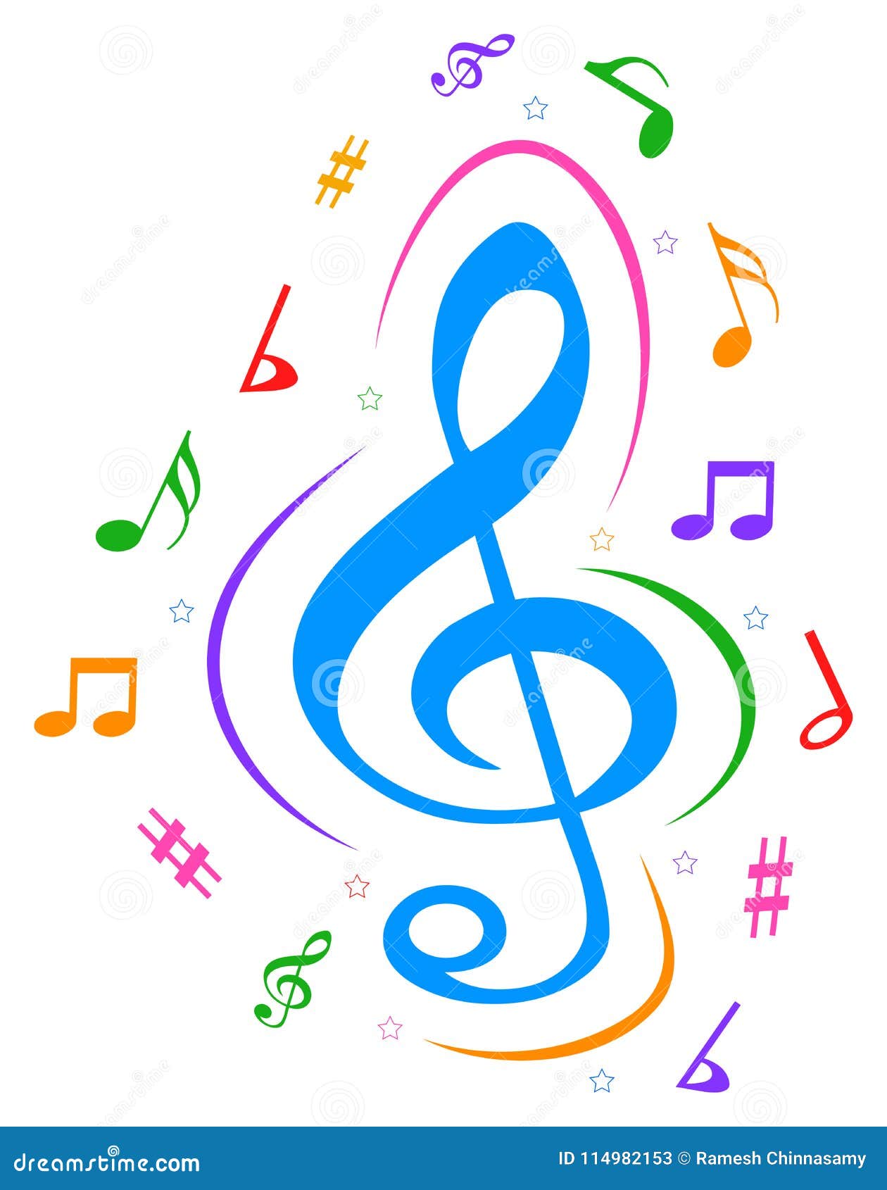 Vector Music Notes Colorful Logo Stock Vector - Illustration of ...