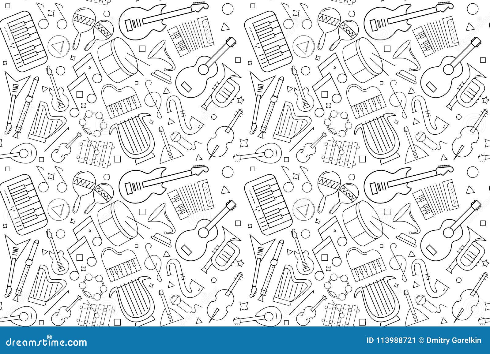 Vector Music Pattern. Music Seamless Background Stock Vector ... Vector Music Pattern. Music Seamless Background Stock Vector ...
