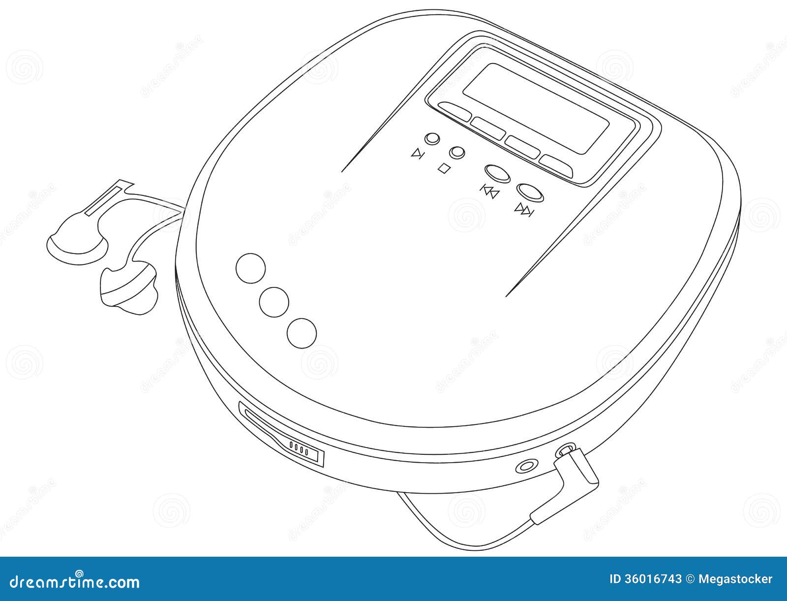 Vector music player stock vector. Illustration of earphones - 36016743