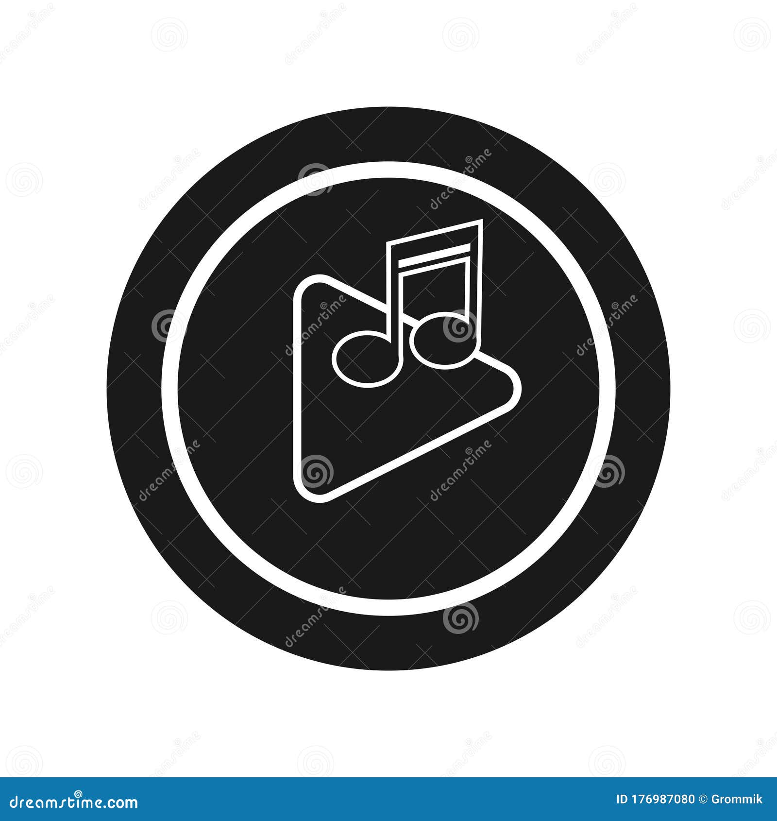 Vector Music Player Icon for Logos, Websites, and Apps Stock Vector ...