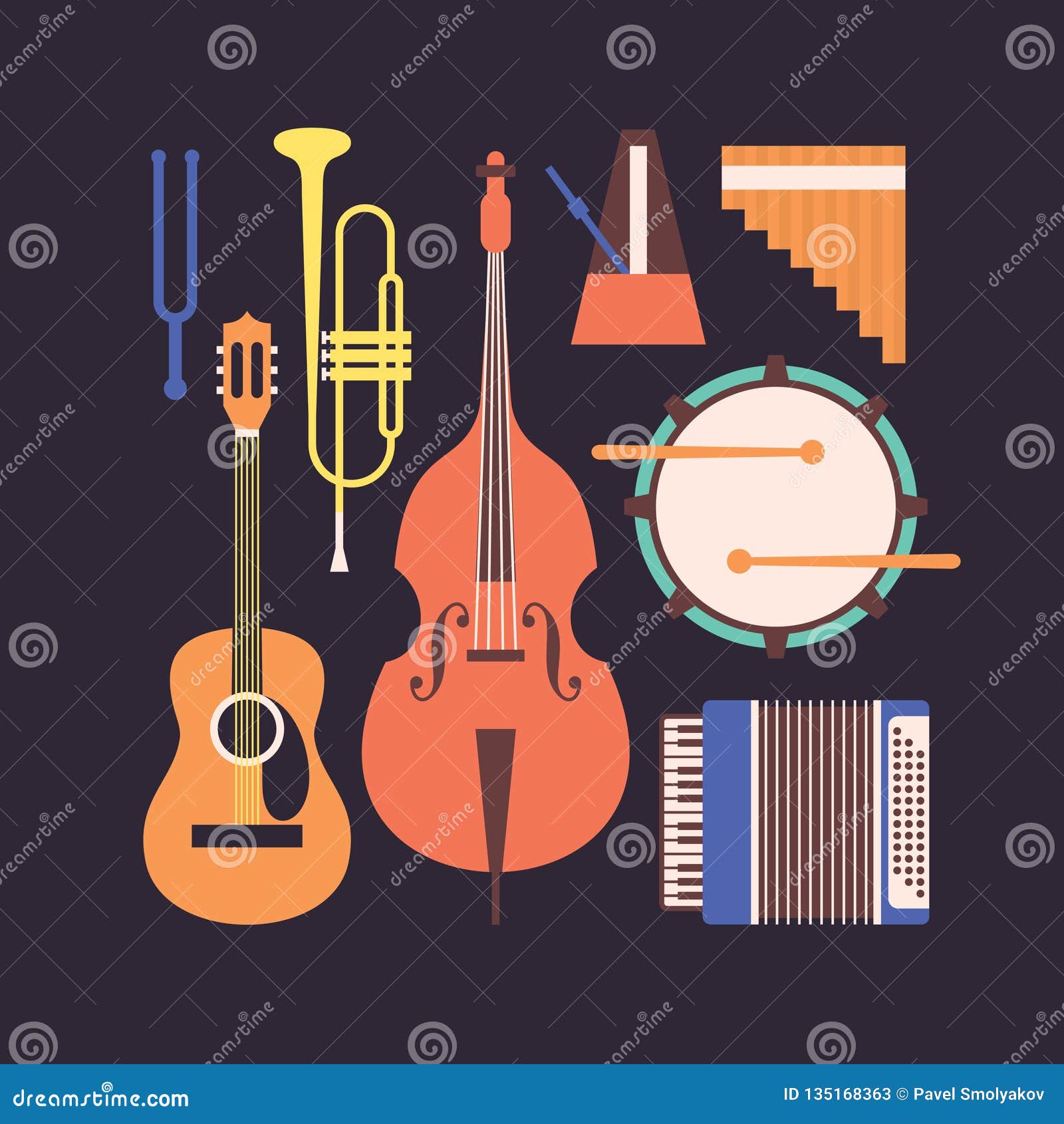Vector Music set stock vector. Illustration of clip - 135168363