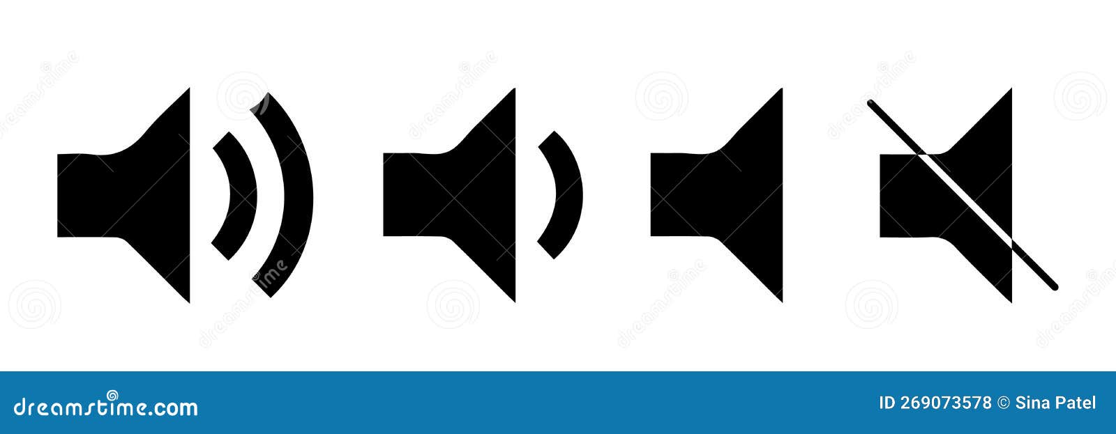 Vector Music Sound on and Off Icons Stock Vector - Illustration of ...