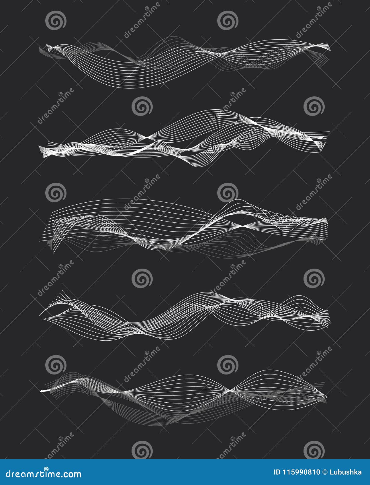 Vector music sound waves stock vector. Illustration of curve - 115990810