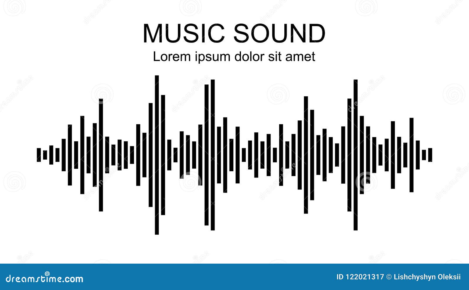 Vector Music Sound Waves on White Background. Audio Equalizer Icon ...