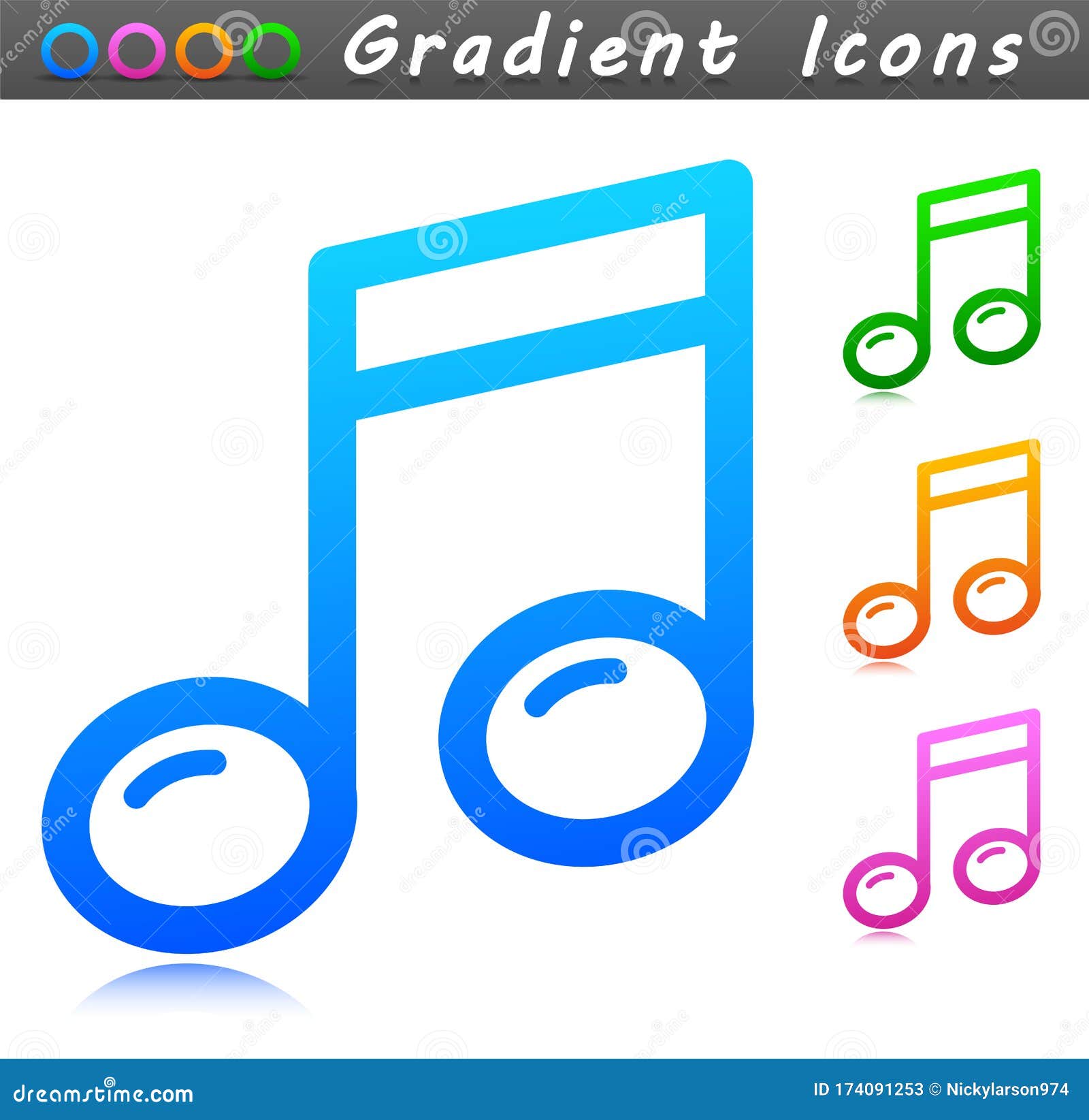 Vector Music Symbol Icon Design Stock Vector - Illustration of note ...