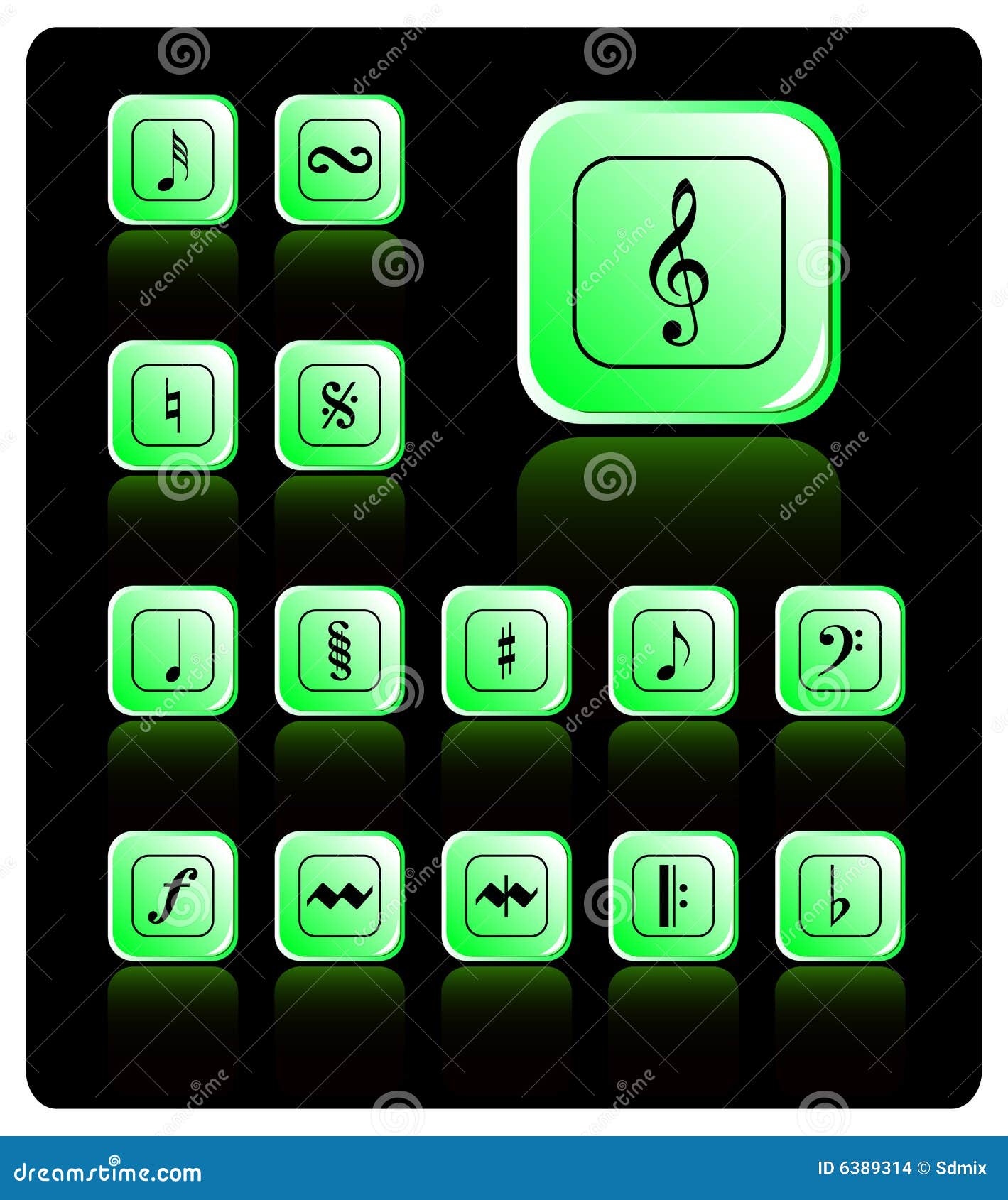 Vector Music Symbol Icon Set Stock Vector - Illustration of writing ...