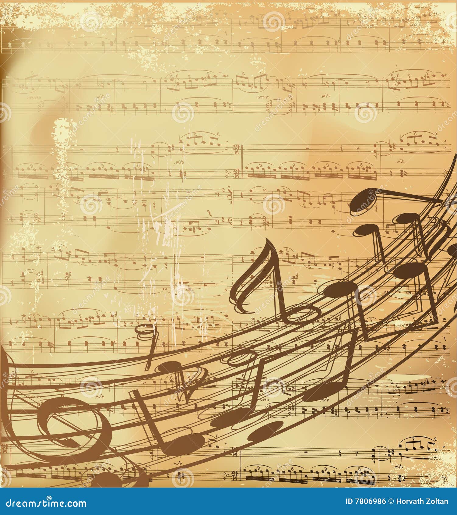 Vector musical background stock vector. Illustration of curve - 7806986