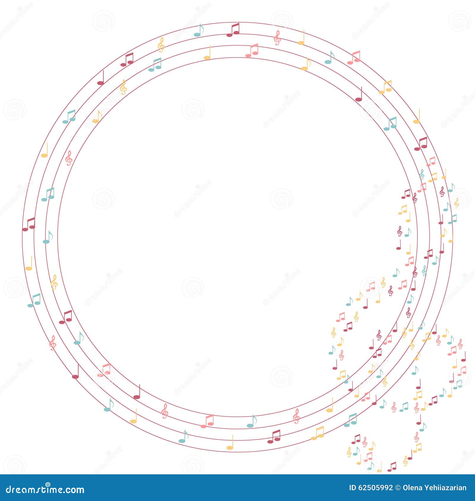 Vector musical frame. stock vector. Illustration of graphic - 62505992