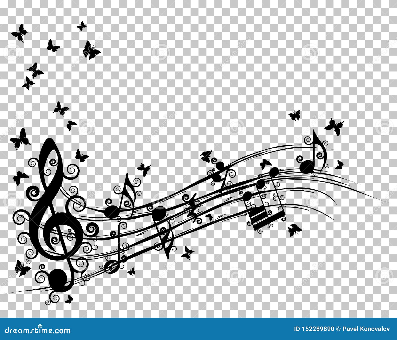 Notes staff stock vector. Illustration of background - 152289890