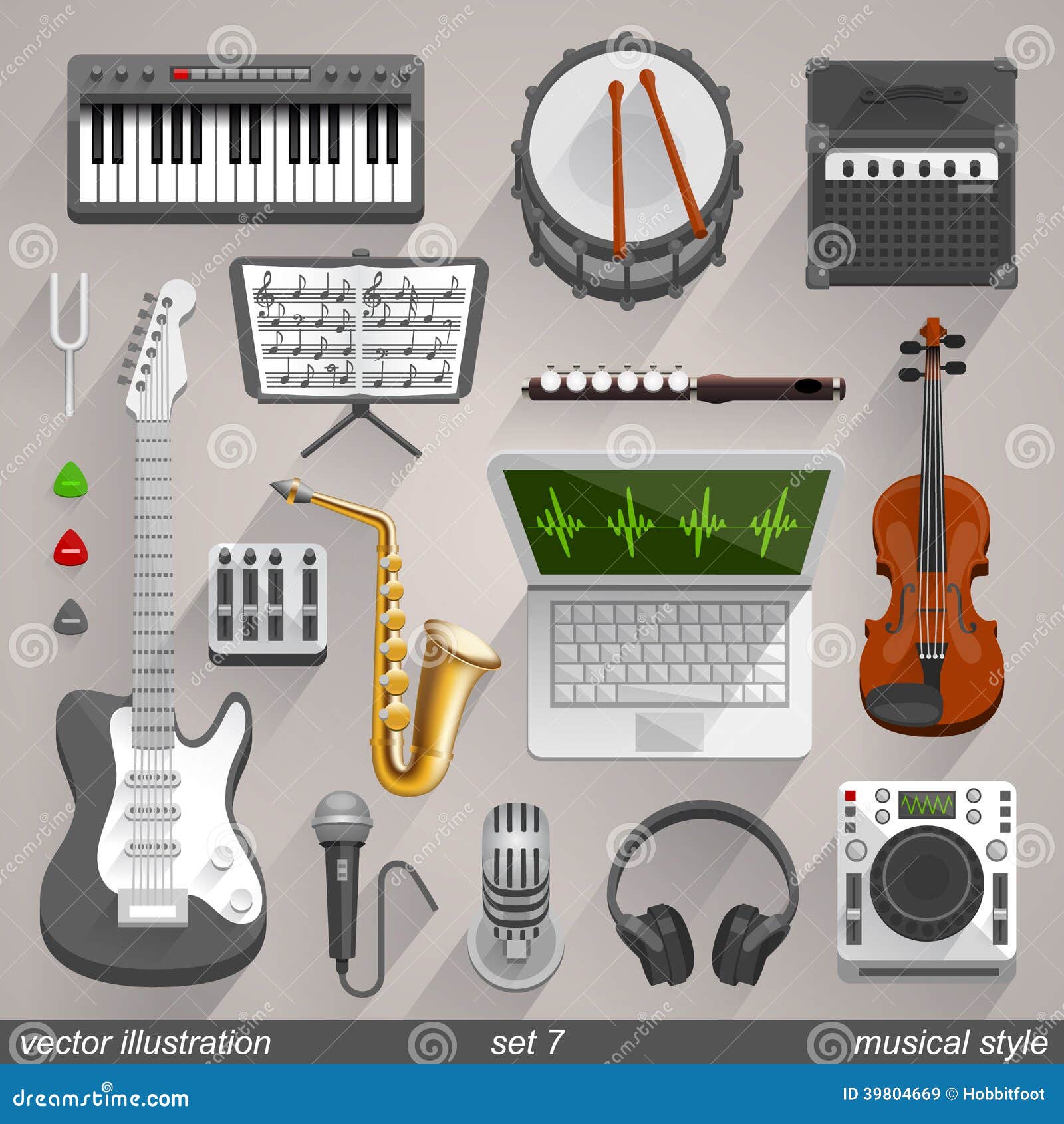 Musical Style. Jazz. Silhouette Of Trumpeter And Drums In The ...