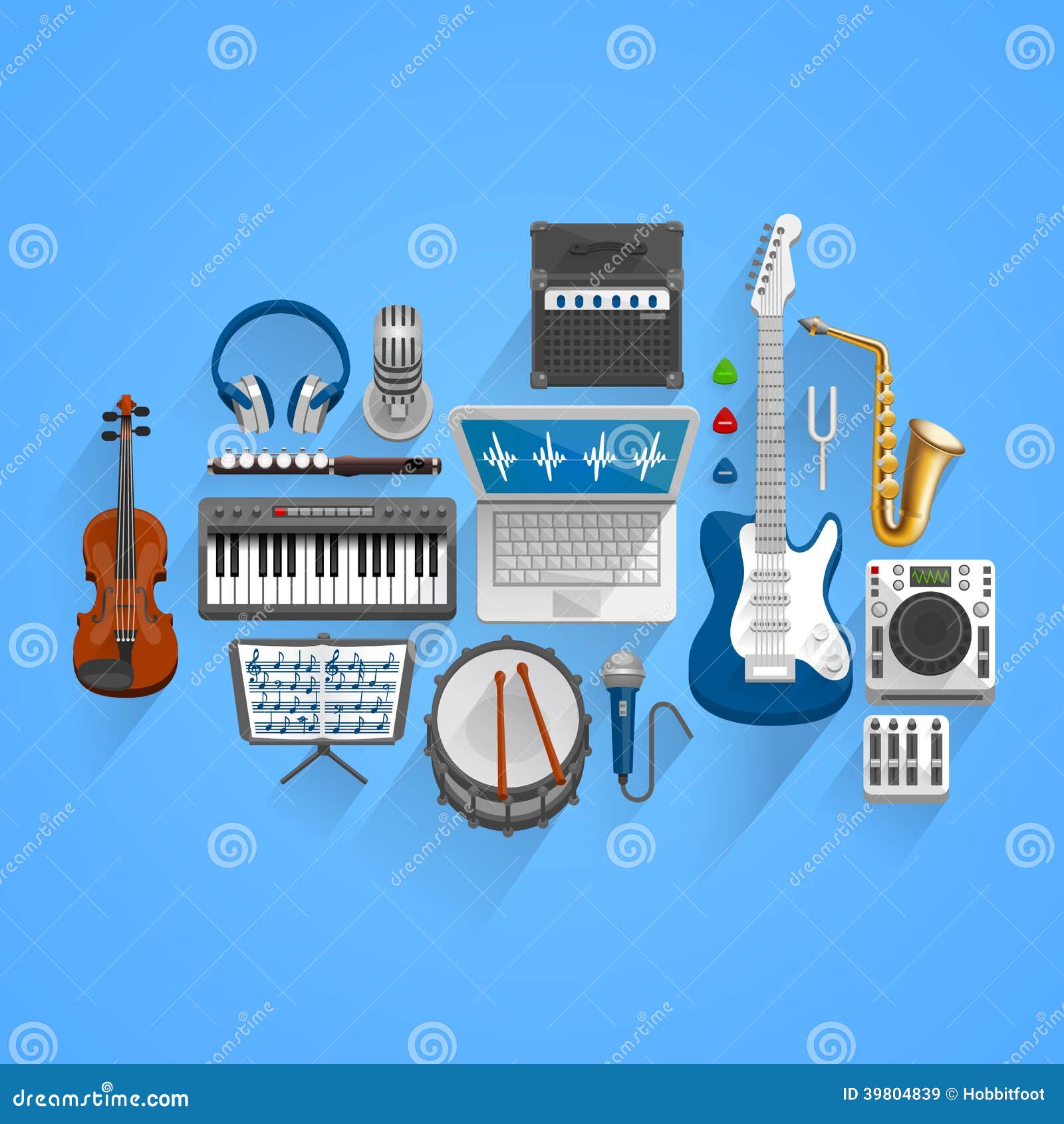 Vector musical style stock vector. Illustration of objects - 39804839