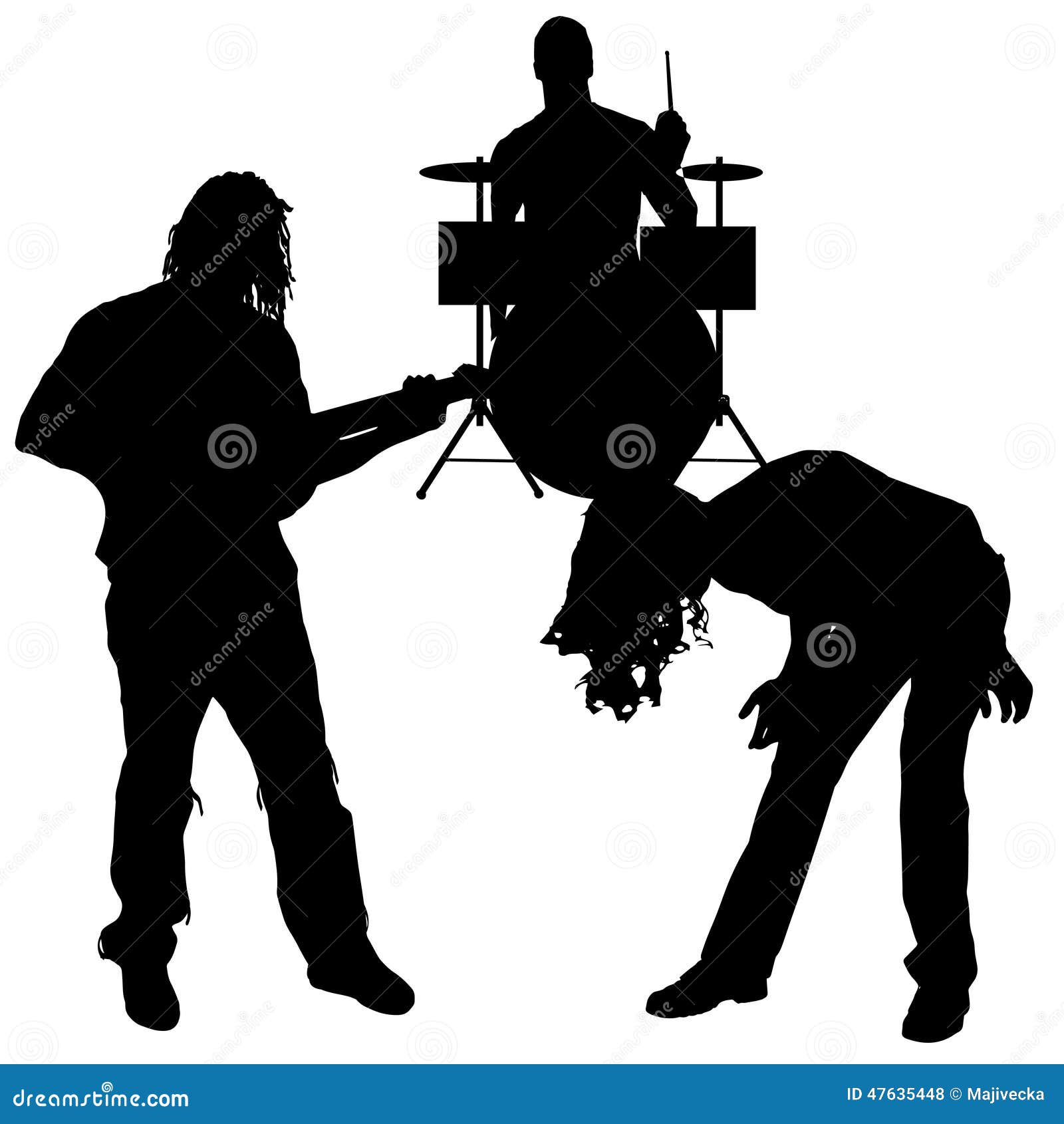 Vector Musicians Silhouette. Stock Vector - Illustration of instrument ...